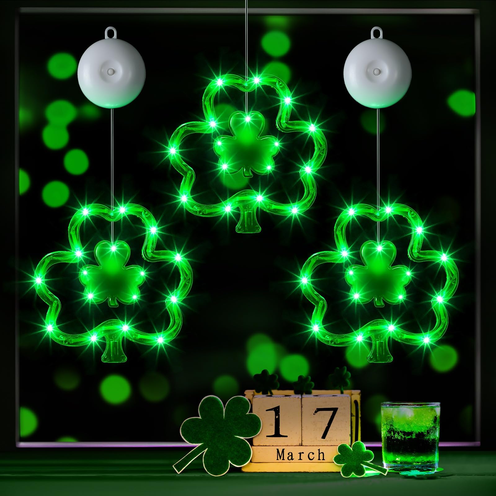 Amazon.com: Spinosaurus 12.6 Inch St Patrick Day Decorations,Shamrocks ...