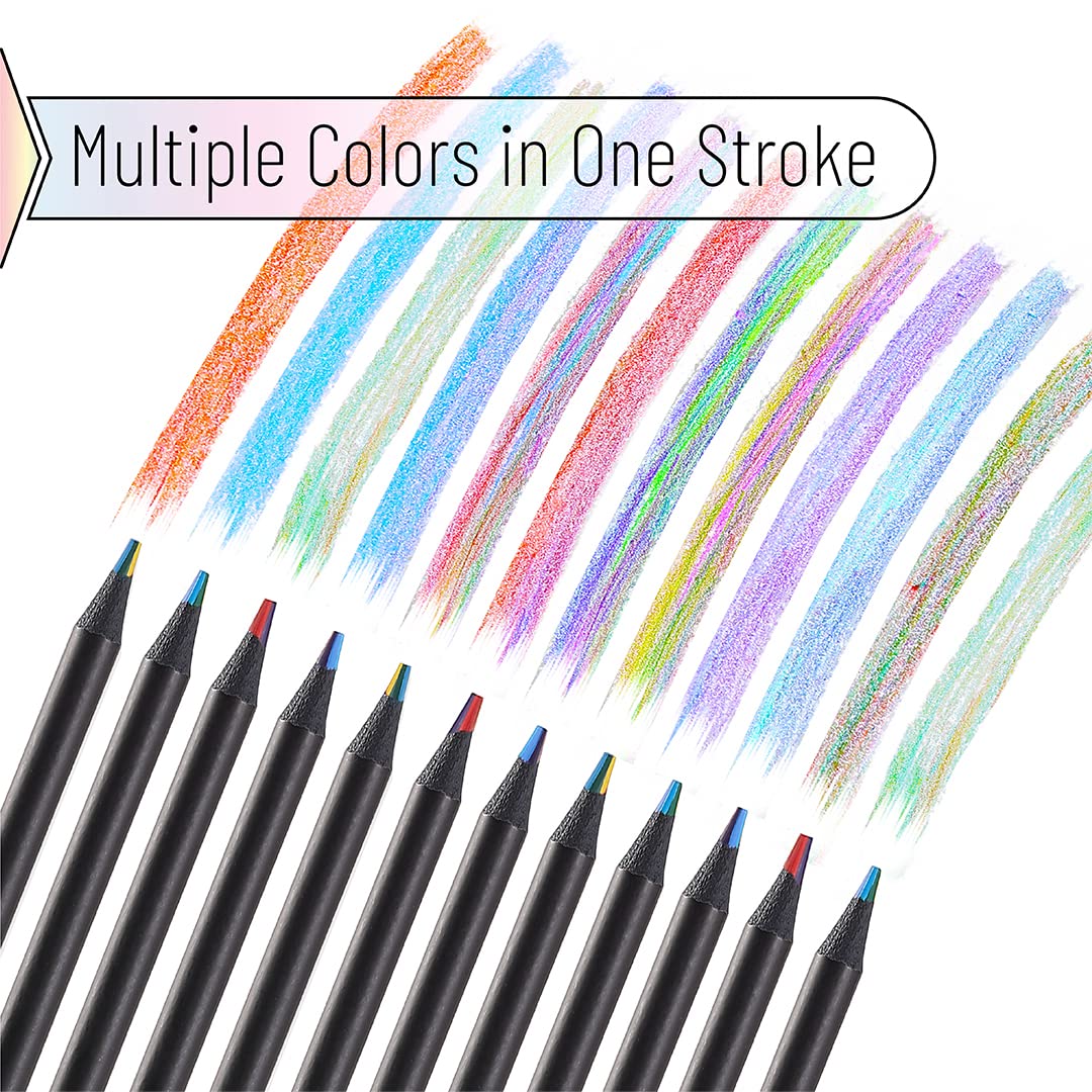 Snapklik.com : Mr. Pen- Rainbow Pencils, 12 Pack, 7 Color In 1 Colored ...