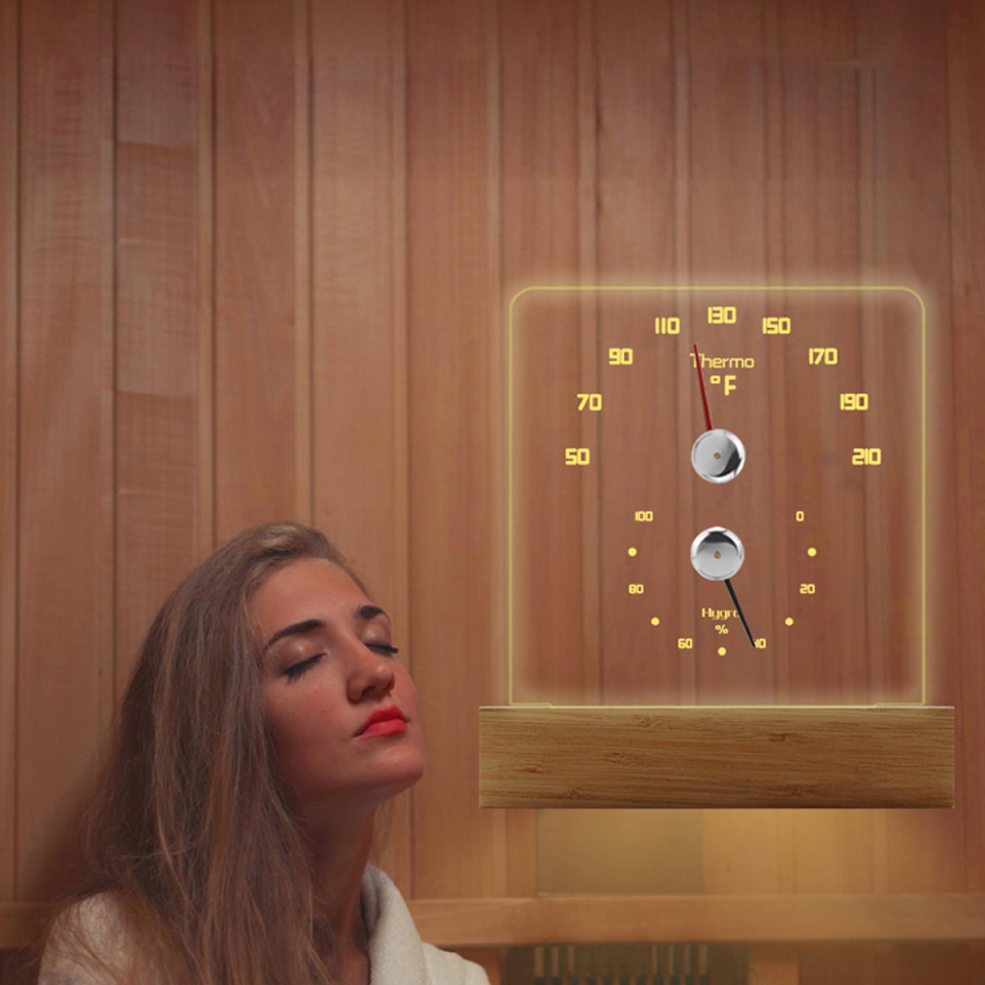 Amazon.com : Yofidra Sauna Thermometer 2 in 1 Fahrenheit Thermometer ...