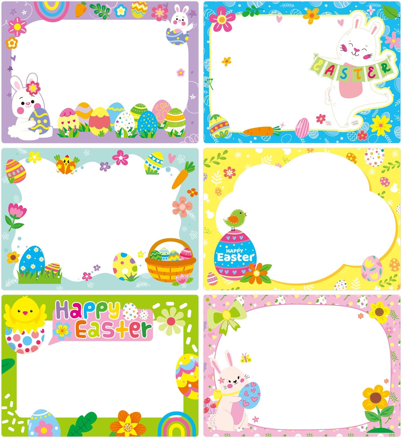 Amazon.com : 210 Pcs Easter Name Tags Stickers Easter Egg Gift Tags ...