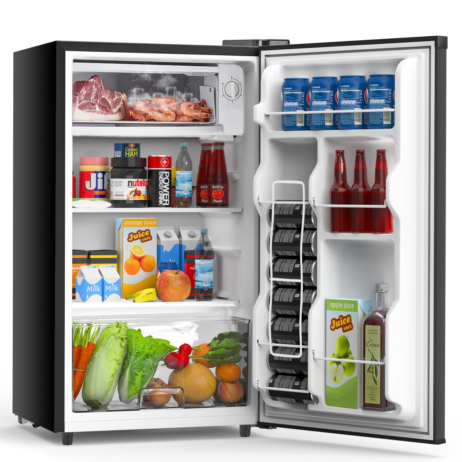 Snapklik.com : OLIXIS Mini Fridge Freezer Bedroom 3.2 CuFt Single Door ...