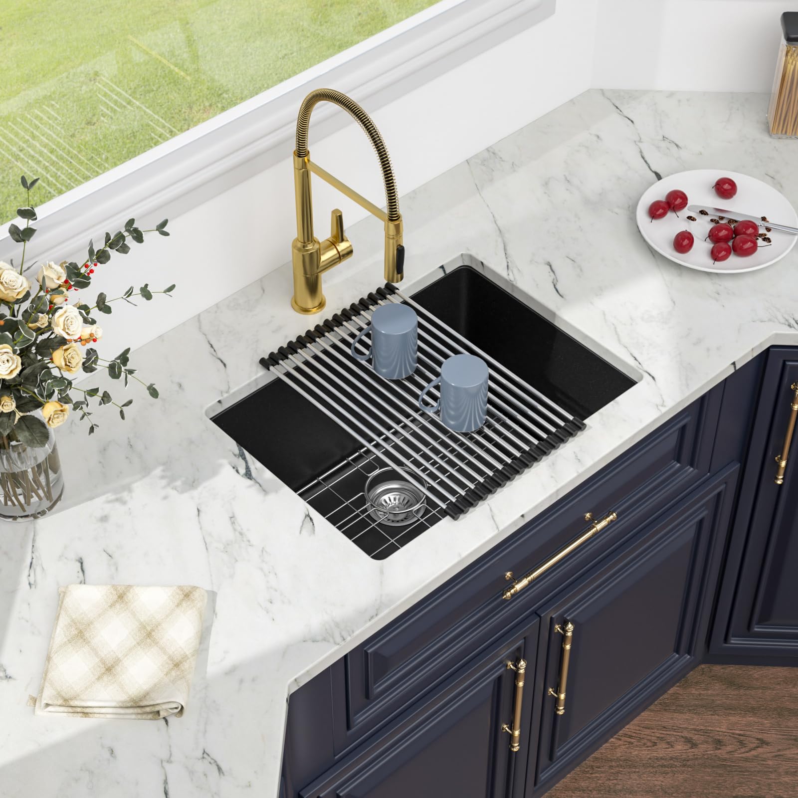 Snapklik.com : 24" Laundry Sink - 24 X 18 X 12 Inch Black Composite ...