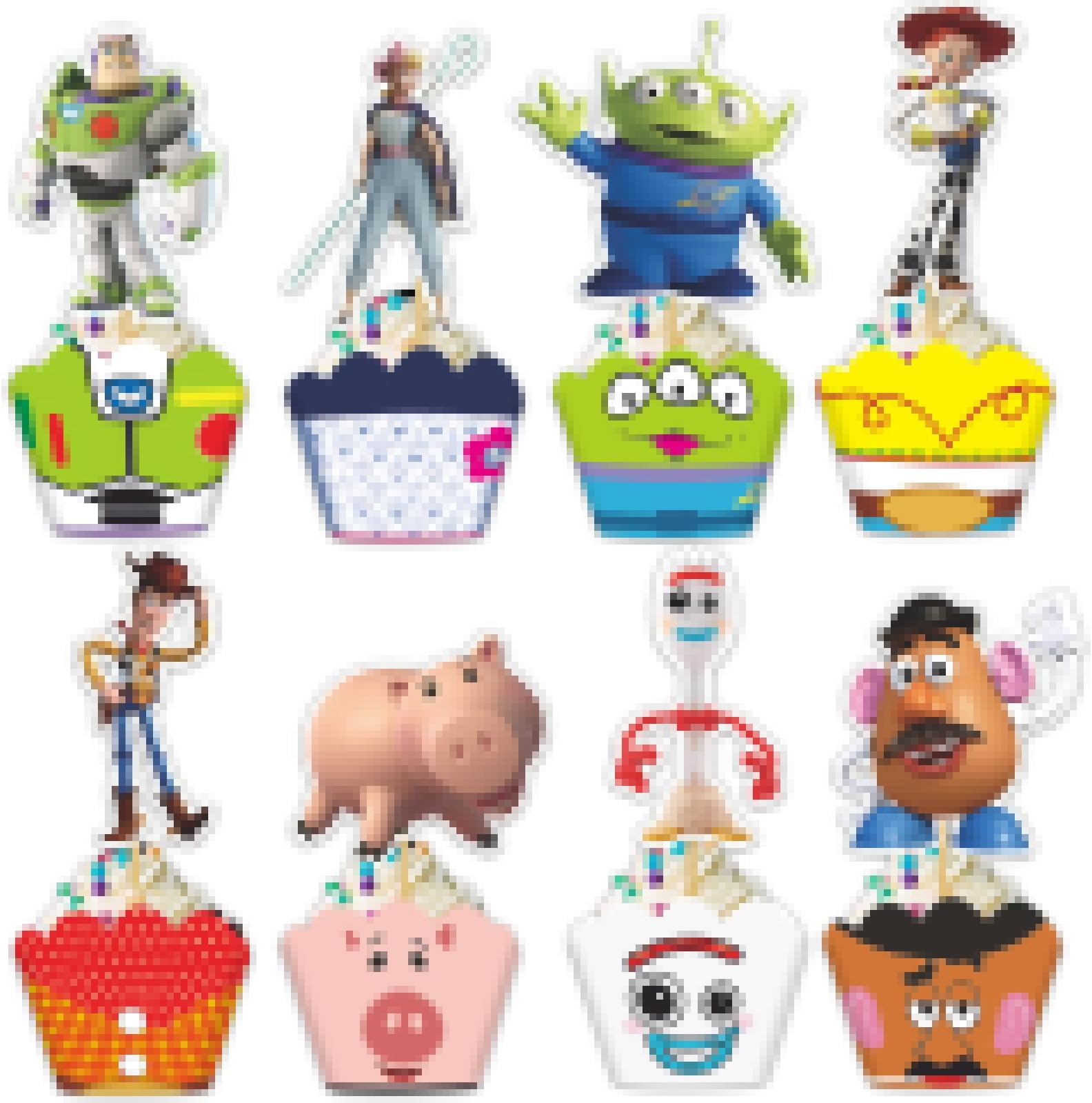 Amazon.com: Wilton Toy Story Fun Cupcake/Cake Fun Pix, 24-Pack ...
