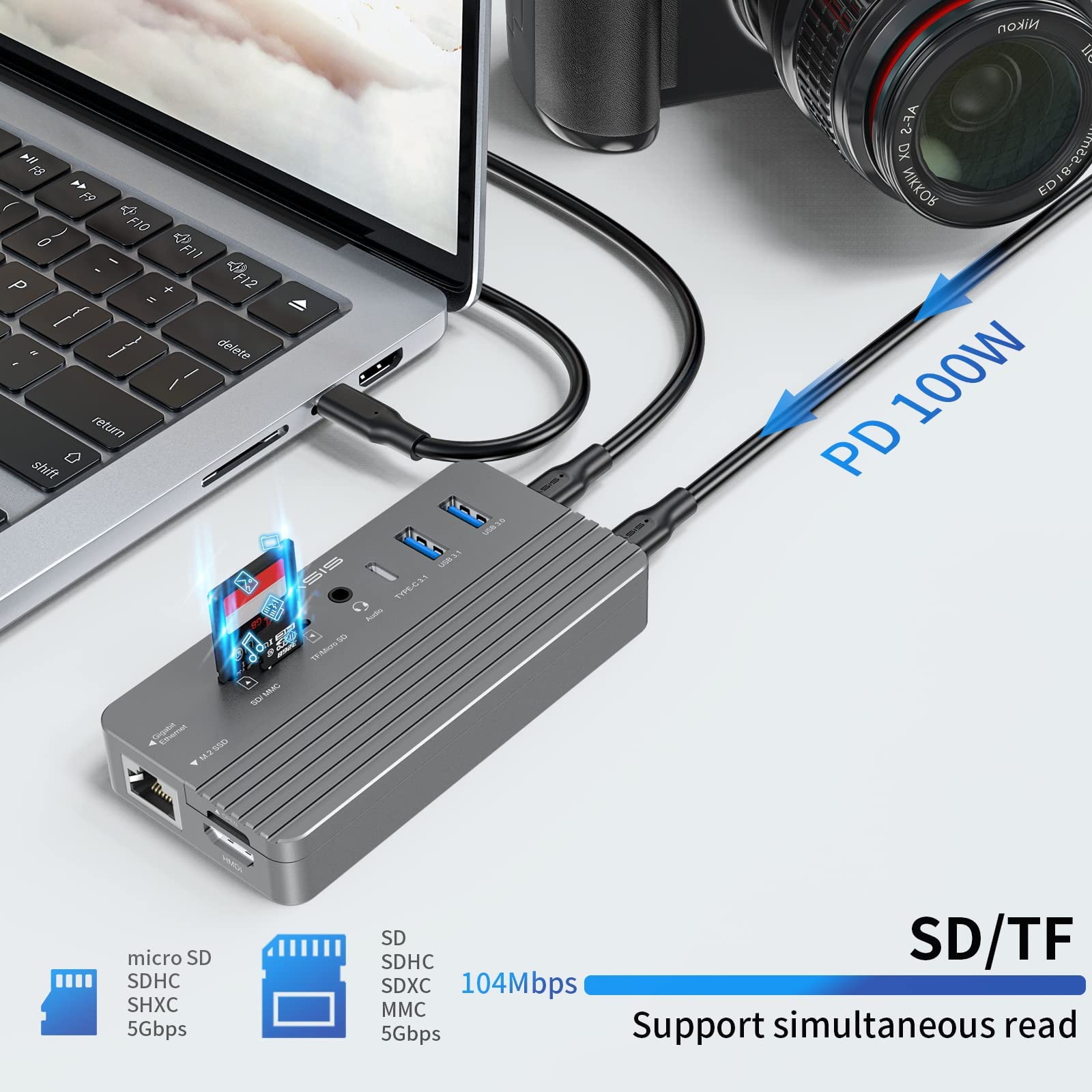 Buy ACASIS USB C HUB 10 in 1 Docking Station With M 2 NVME SATA SSD