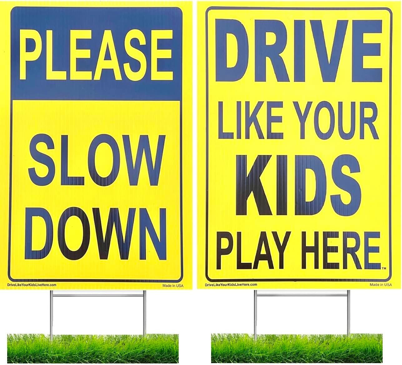 Amazon.com: Please Slow Down and Drive Like Your Kids Play Here Yard ...