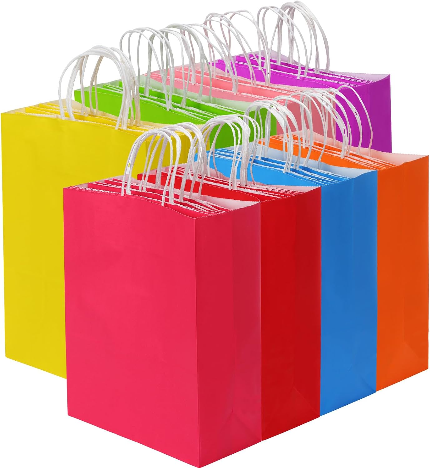 Amazon.com: Moretoes 32pcs Party Favor Bags 8 Colors Paper Bags with ...