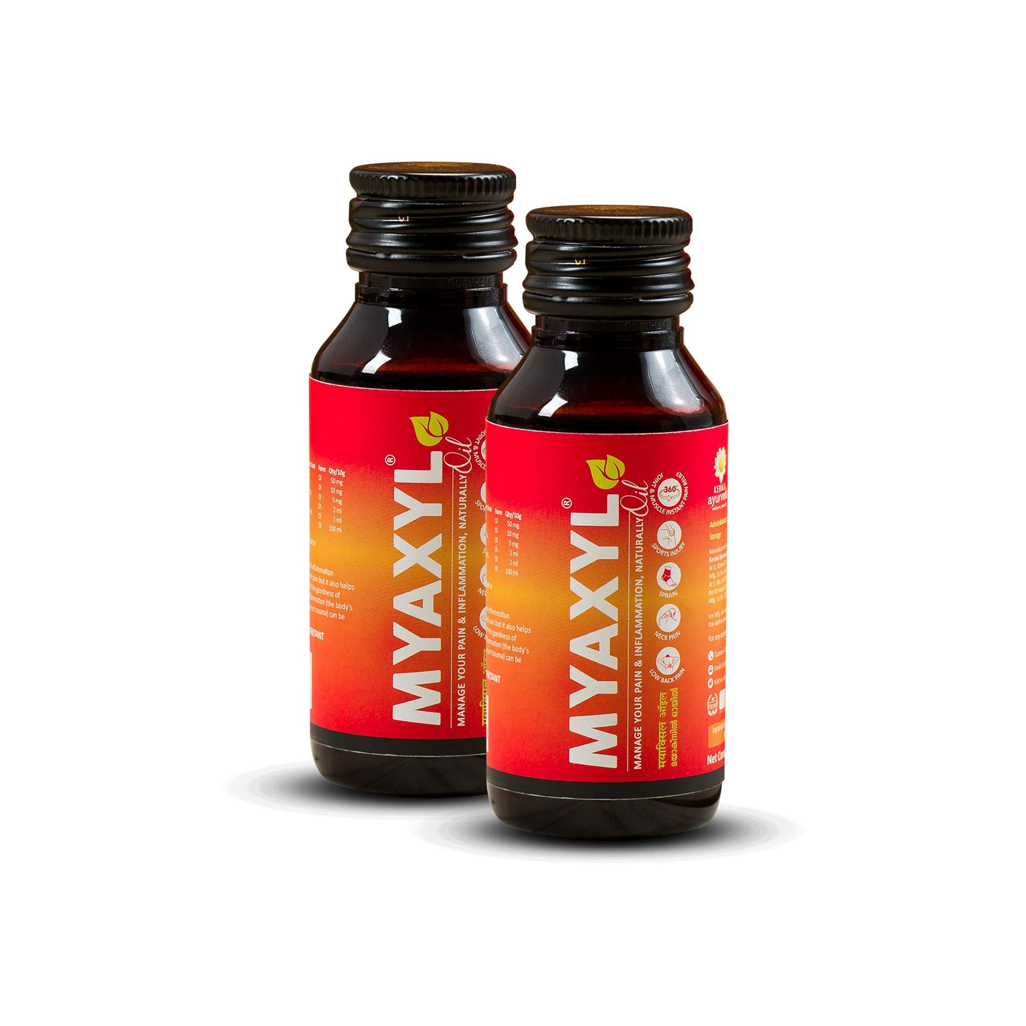 Buy Kerala Ayurveda Myaxyl Pain Oil 60 ml | Powerful Dual Action ...