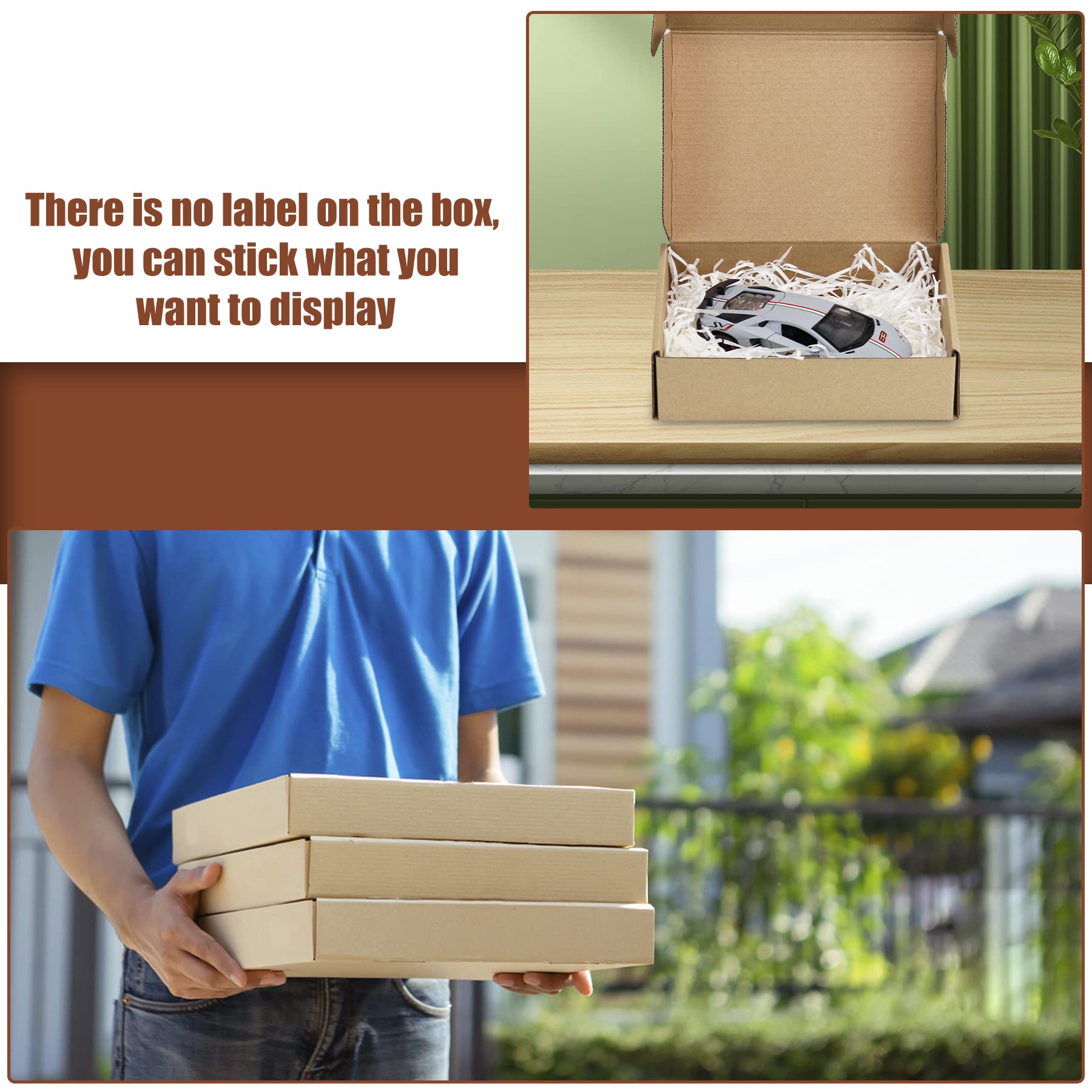 BJADE'S Shipping Boxes 10x10x2 Inches,25 Pack Medium Corrugated ...