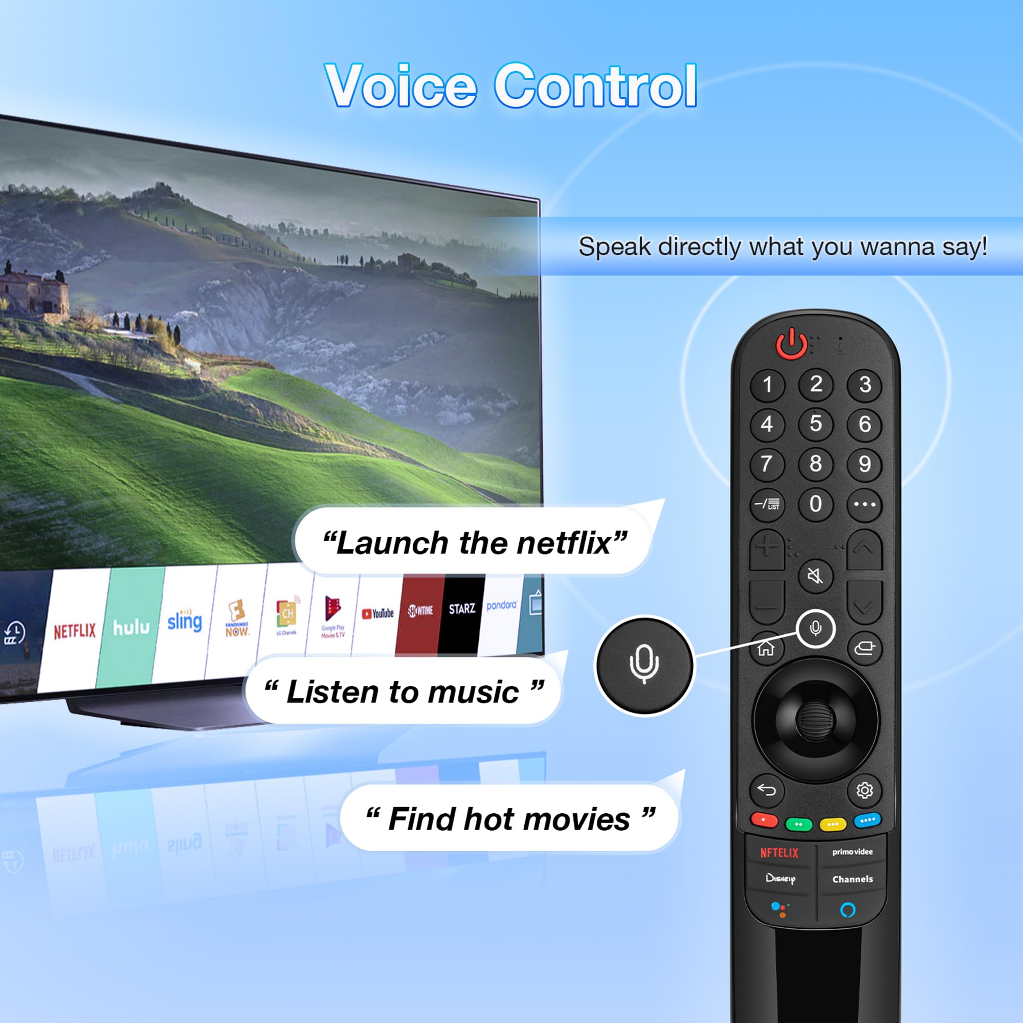 Snapklik.com : MR22GA Universal Voice Remote For LG Magic Remote