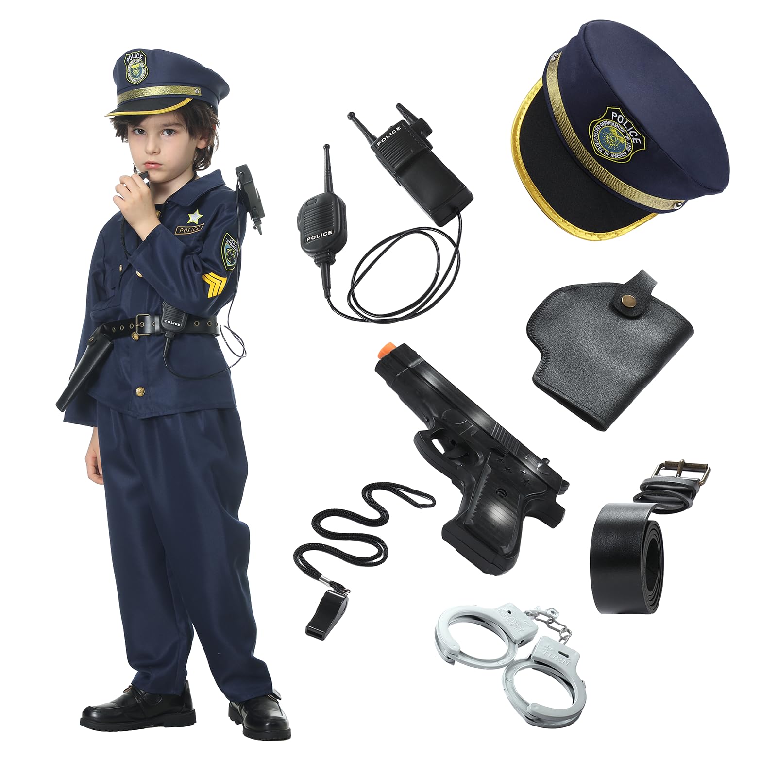 Snapklik.com : Police Costume For Kids Police Officer Costume Kids ...