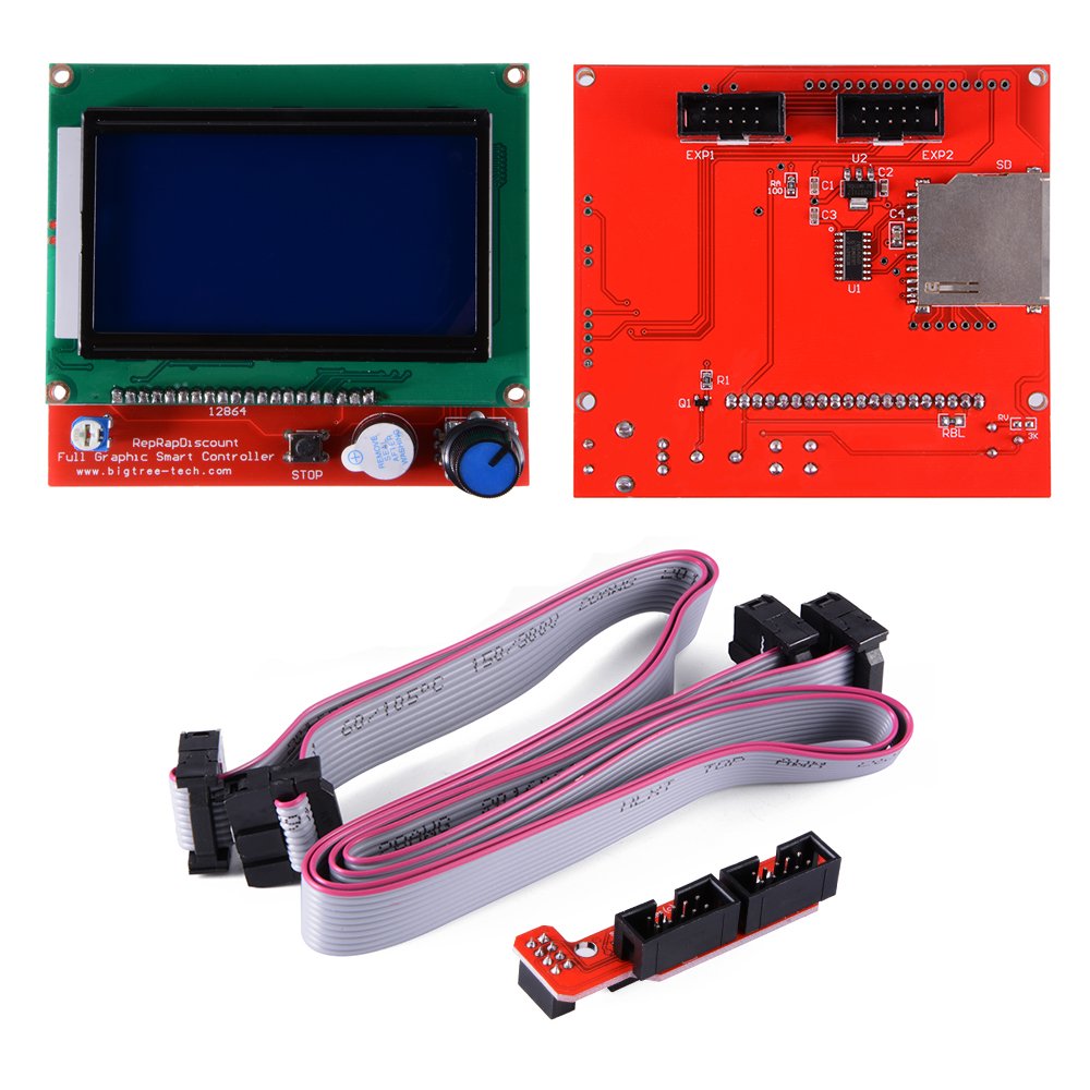 12864 LCD-Grafik-Smart-Display-Controller-Modul mit Adapter + Kabel für ...