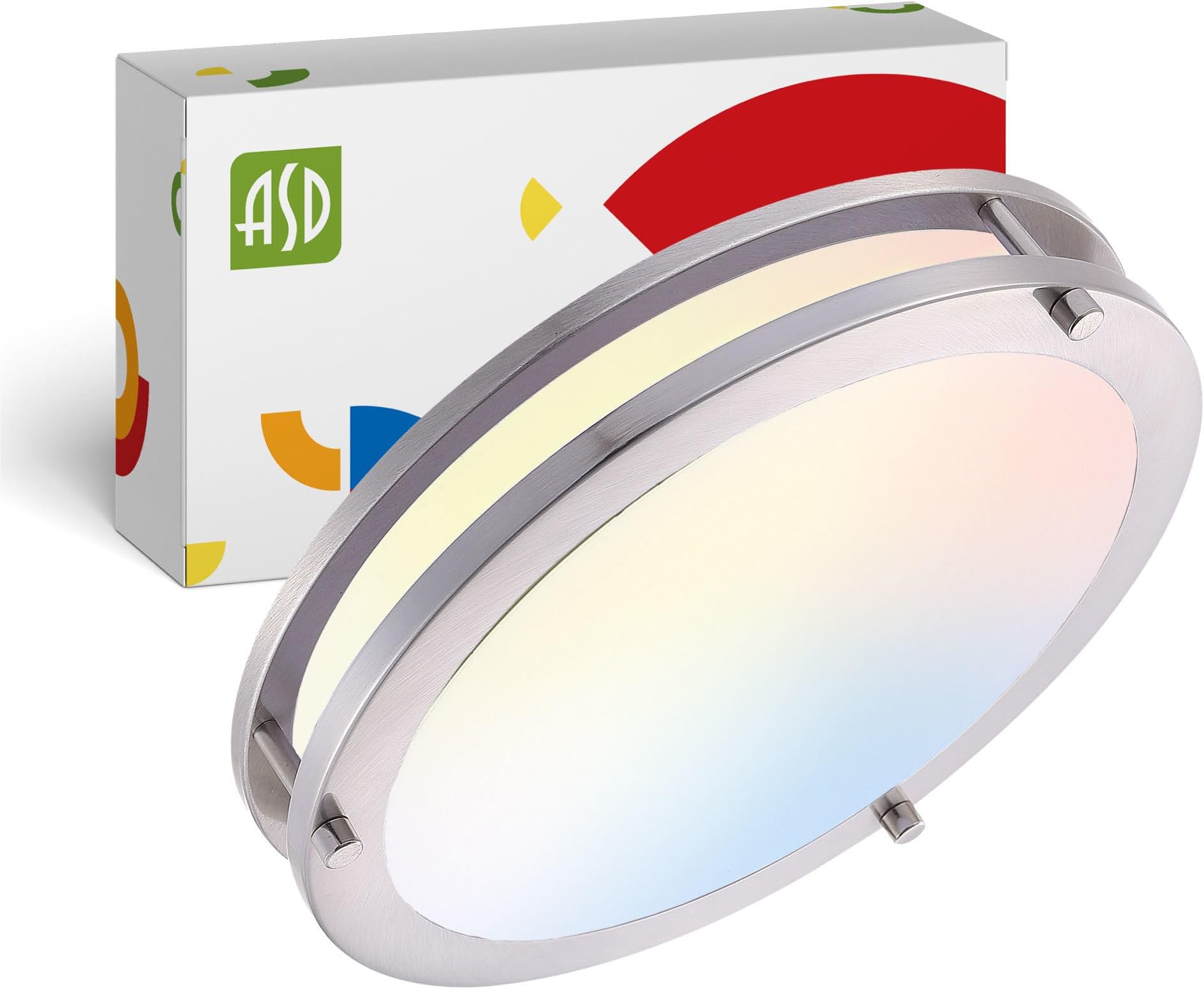 ASD 12 Inch Flush Mount Ceiling Light, LED Dimmable Close to Ceiling ...