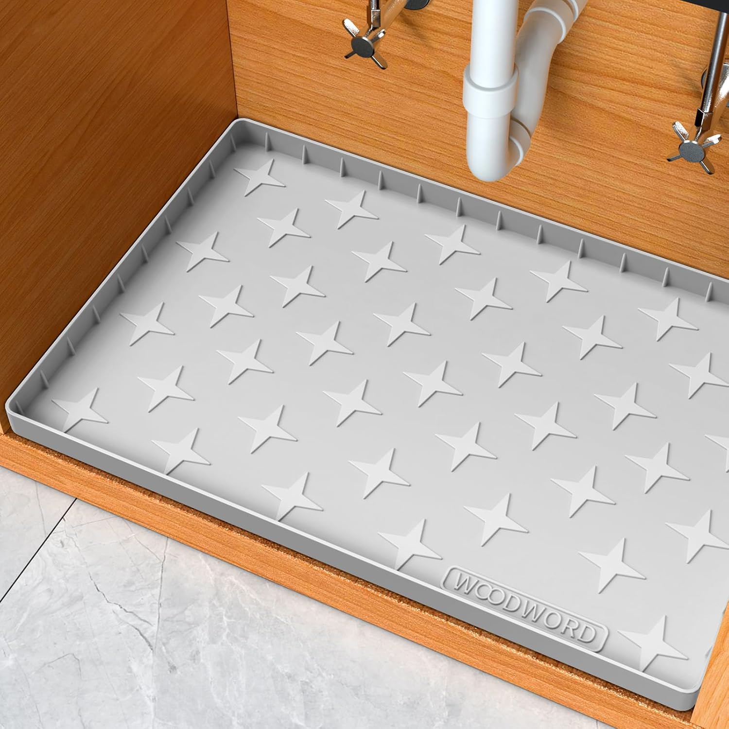 Amazon.com: Under Sink Mats for Kitchen Waterproof, 34" x 22" Flexible ...