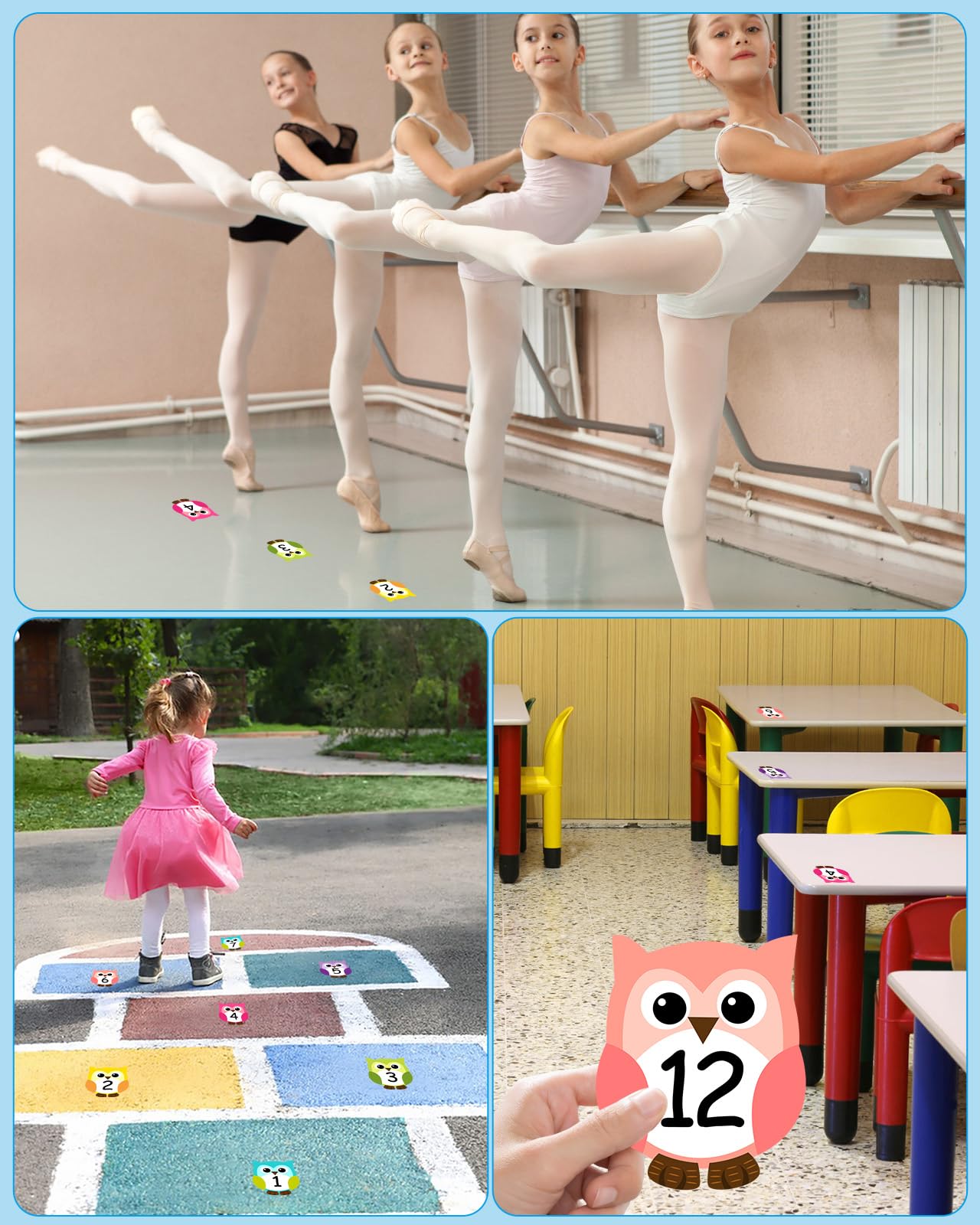 Snapklik.com : Line Up Spots For Classroom Floor - 36Pcs Number ...