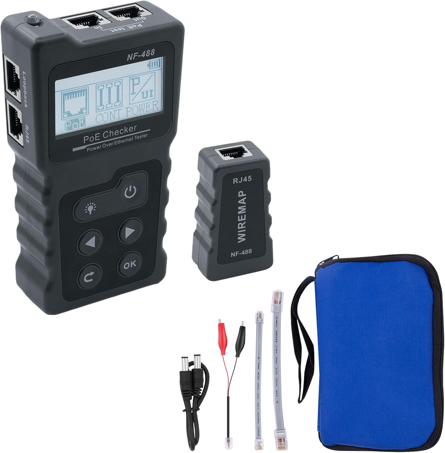 Mcbazel Network Cable Tester, Poe Ethernet Cable Tester Kit for CAT5e ...