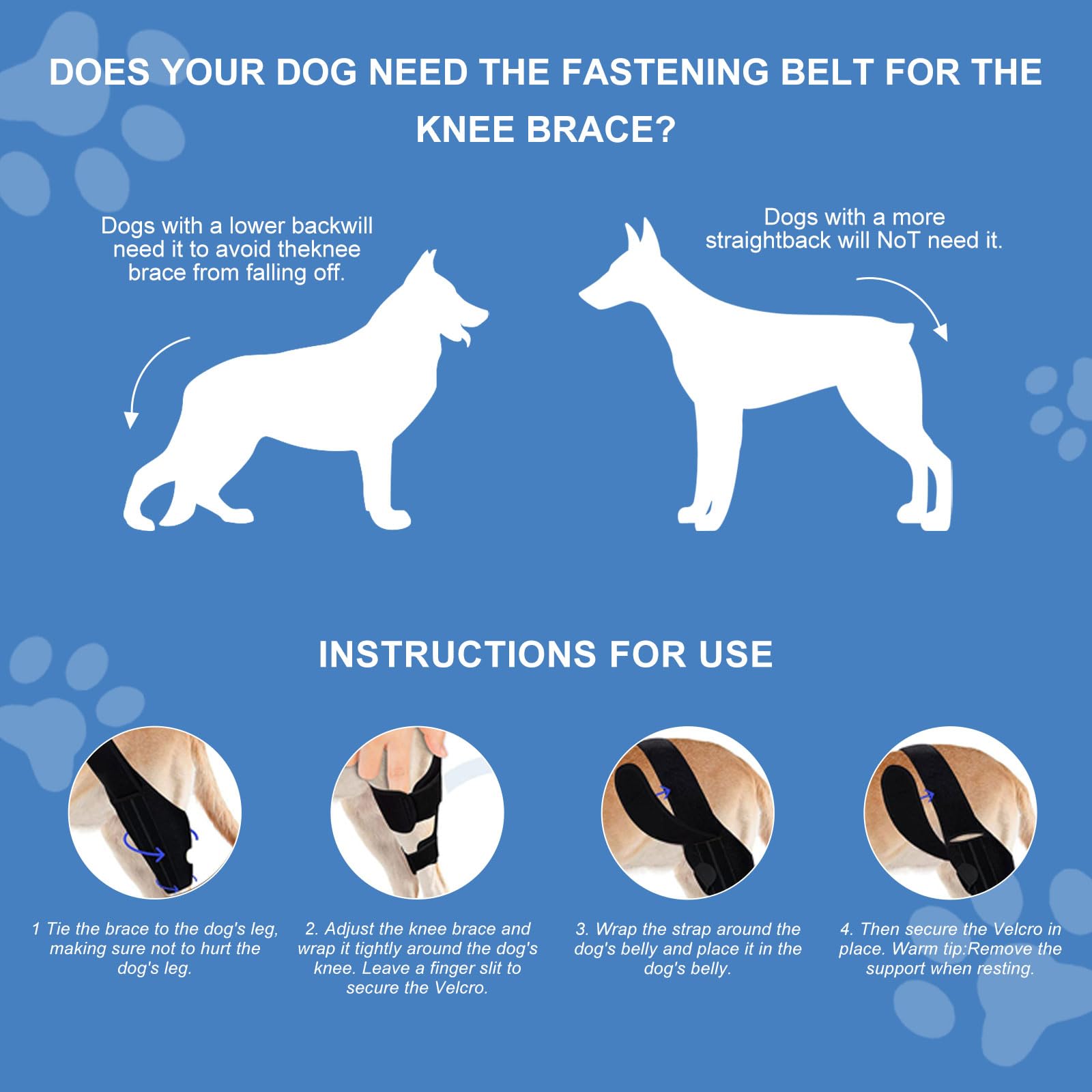 Hyspovian Comfortable Dog Knee Brace for CCL & ACL & Arthritis & Torn ...