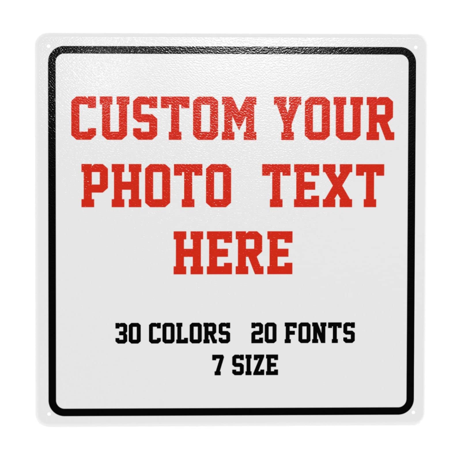 Amazon.com: Custom Signs Outdoor Metal Sign - 8 x 8 Personalized Signs ...