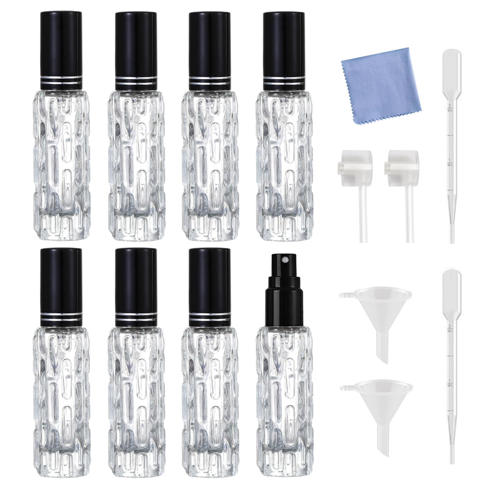 Amazon.com: AGENIZ 8Pcs Glass Perfume Atomizer, 15ml Refillable Perfume ...