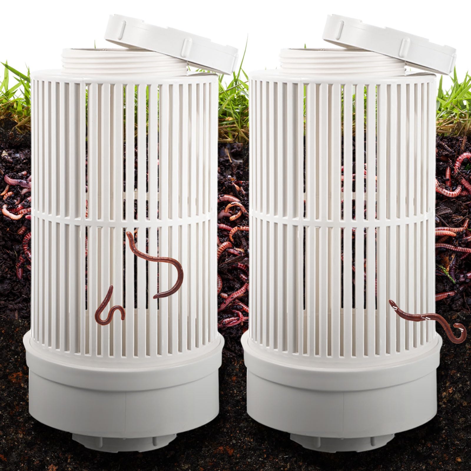 Snapklik.com : Blosssound 2 Pcs Inground Worm Composter Outdoor Farm ...