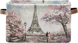 Amazon.com: ALAZA France Paris Eiffel Tower Artwork Large Storage ...
