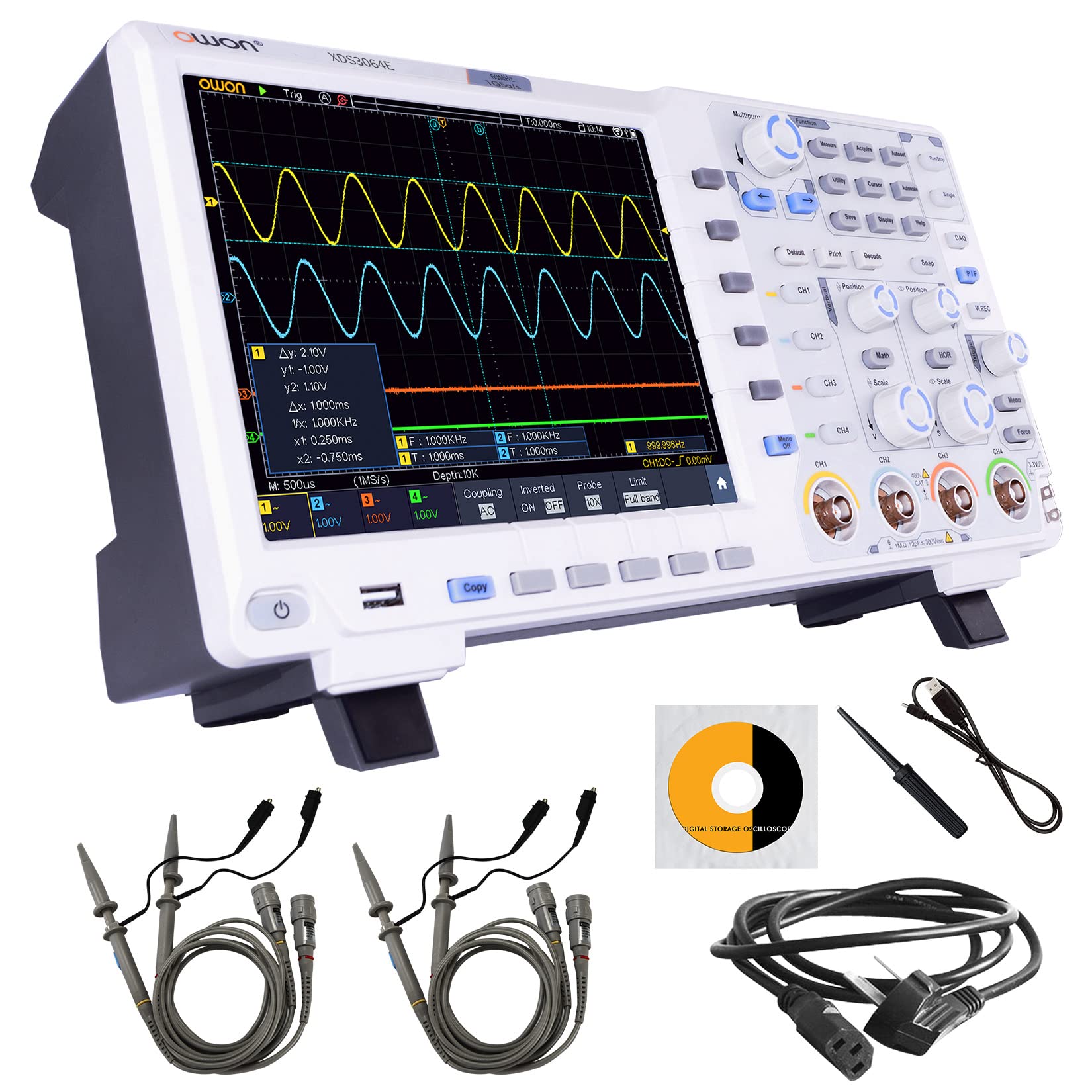 Buy OWON XDS3064E 4CH DSO Digital Storage oscillo, 4-Channel Digital ...