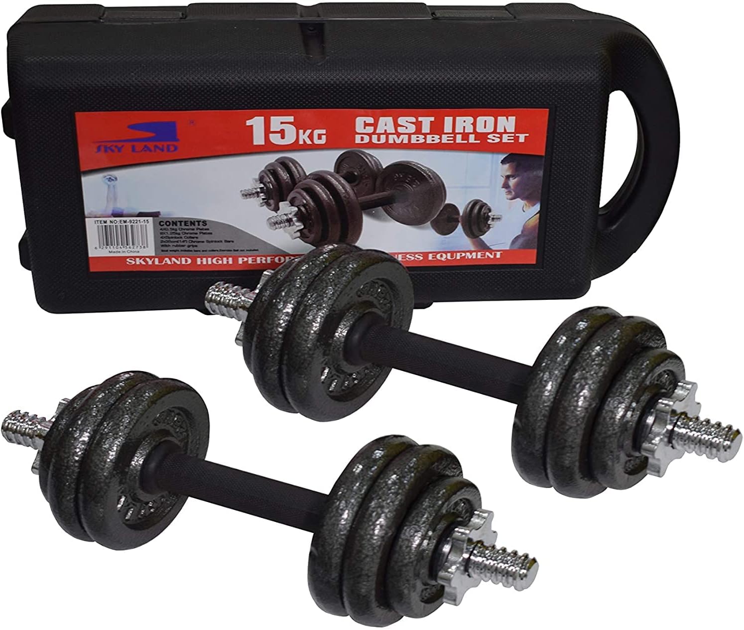 SKY LAND Fitness Adjustable Dumbbells Cast Iron for Weight Training ...