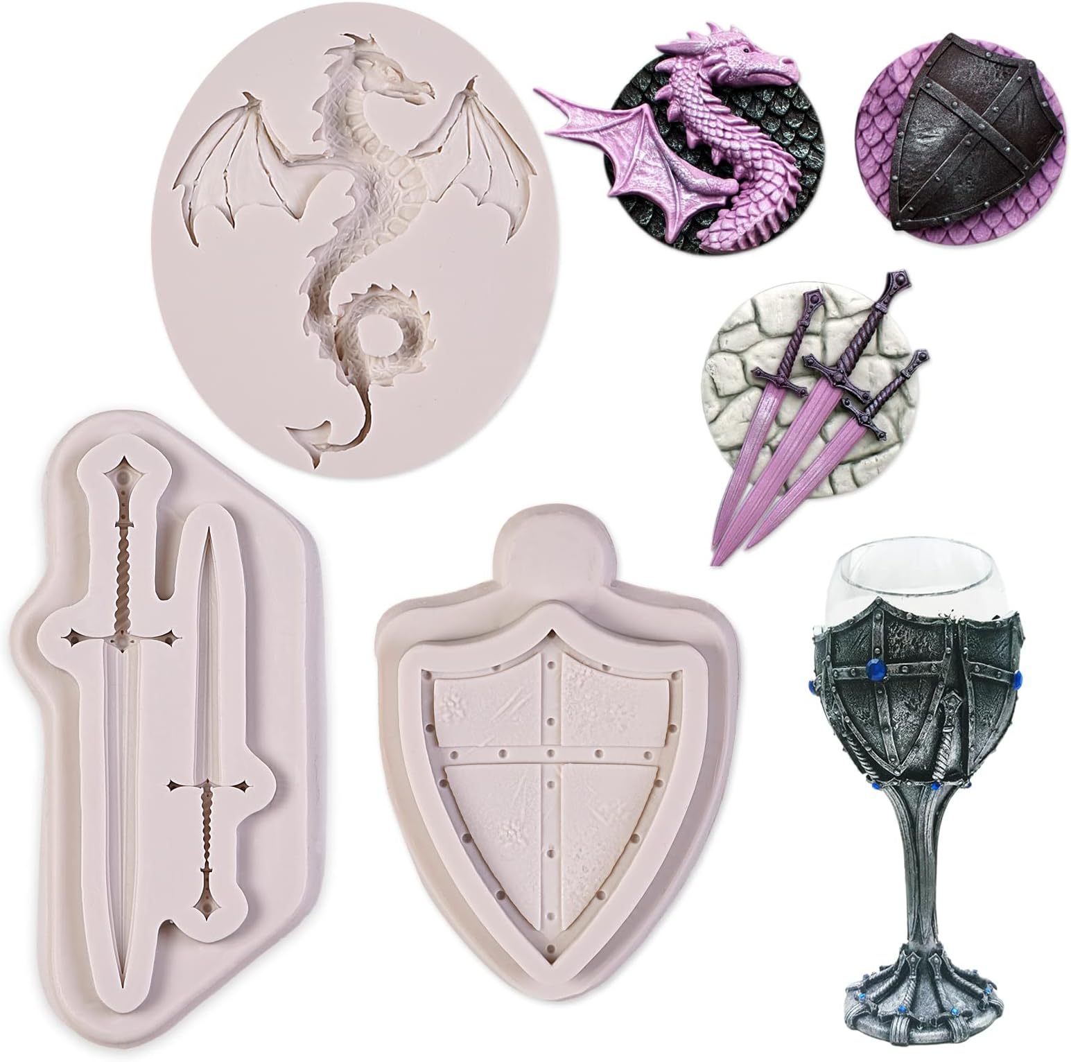 Amazon.com: Cataliza Weapons Sword Silicone Mold for DIY Chocolate ...
