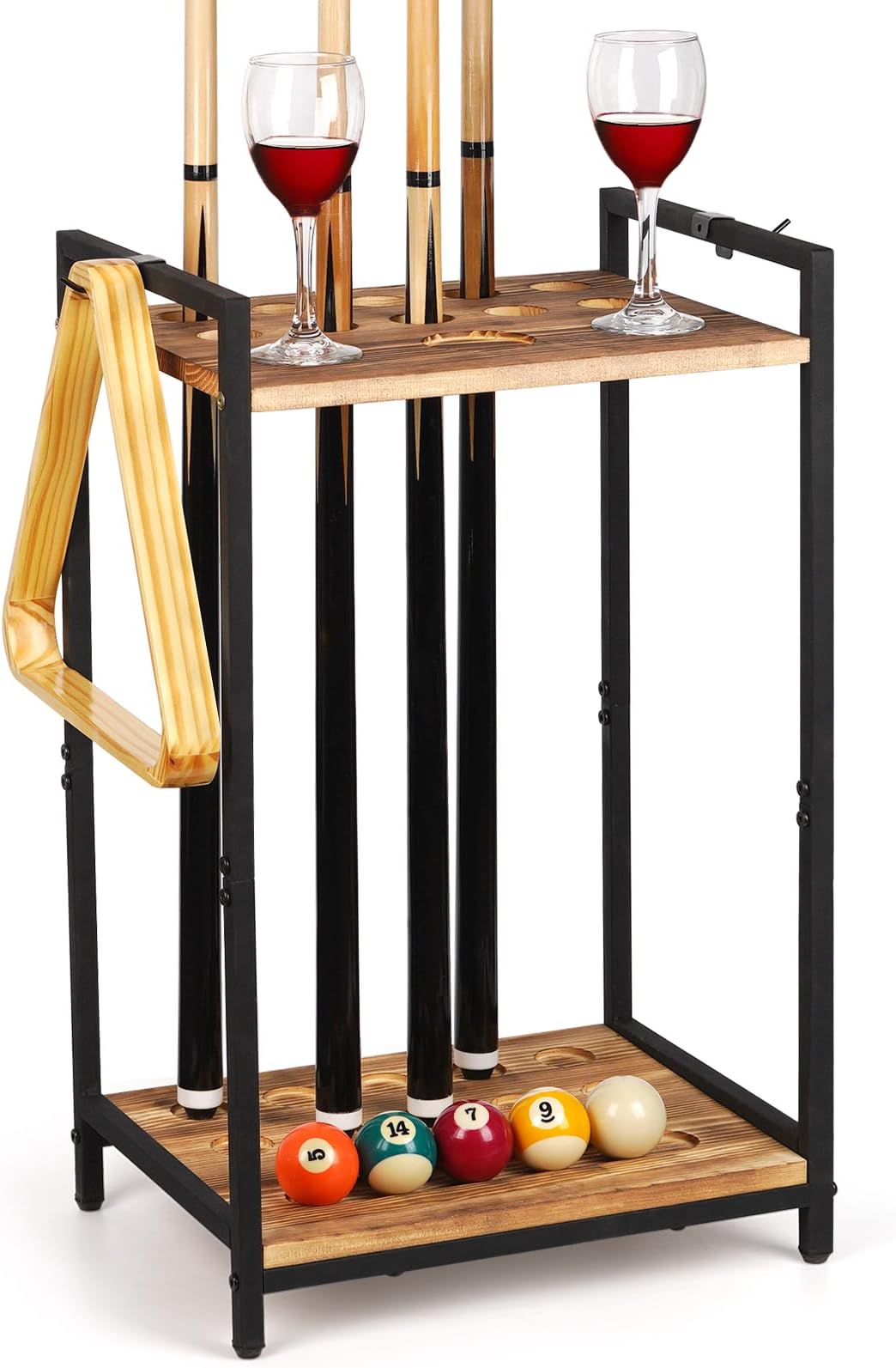 Amazon.com: Jolensoy Pool Stick Holder Pool Cue Holder Floor Stand Cue ...