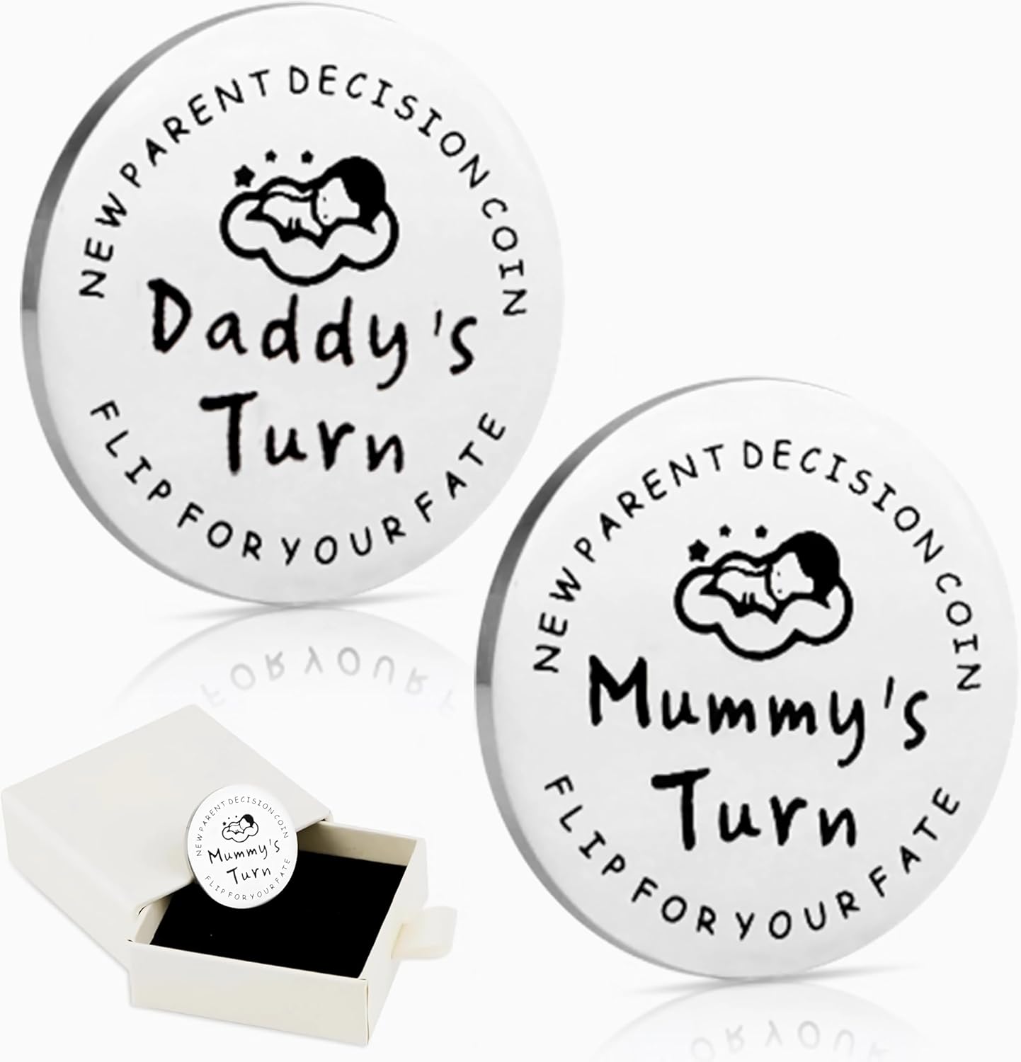 Double-Sided Coin toss for New Parents, Fun and fair Decision Coins ...