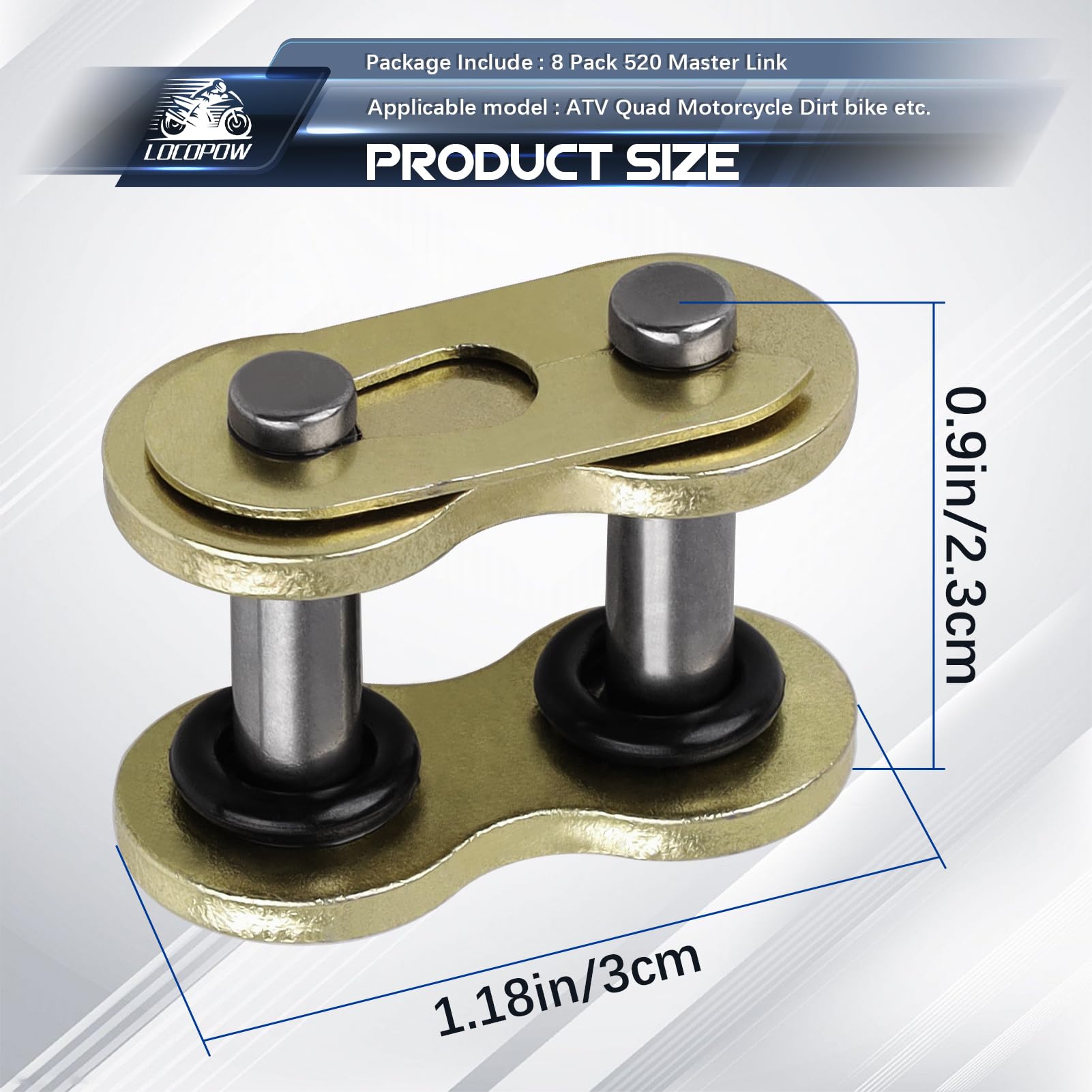 Snapklik.com : 520 Chain Master Link O Ring Connecting Link Heavy Duty ...