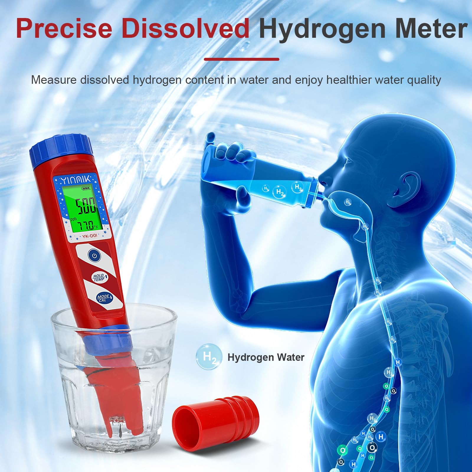 Snapklik.com : Hydrogen Water Tester, 2025 Hydrogen Tester, Digital ...