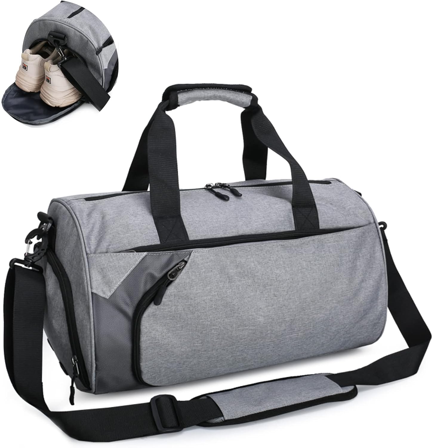 LIN KANG Sports Gym Bag with Shoes Compartment & Wet Pocket, Travel ...