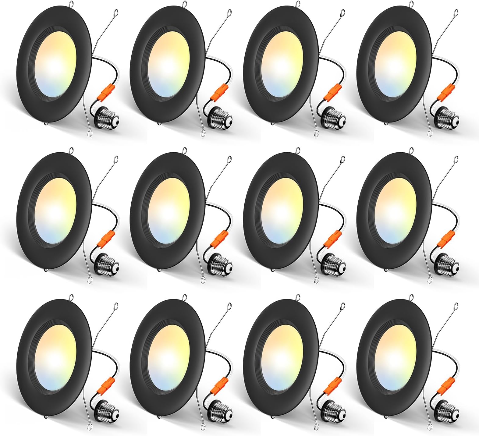 Amico 36 Pack Retrofit LED Recessed Lighting 6 Inch, Selectable 2700K ...
