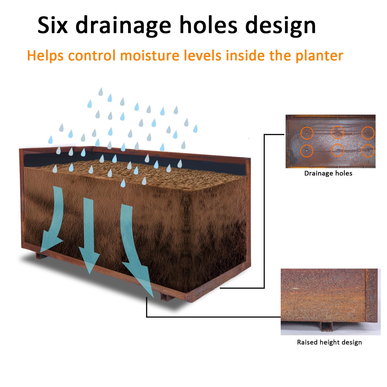 Snapklik.com : Corten Steel Planter w/Rust Patina Finish, Perfect For ...