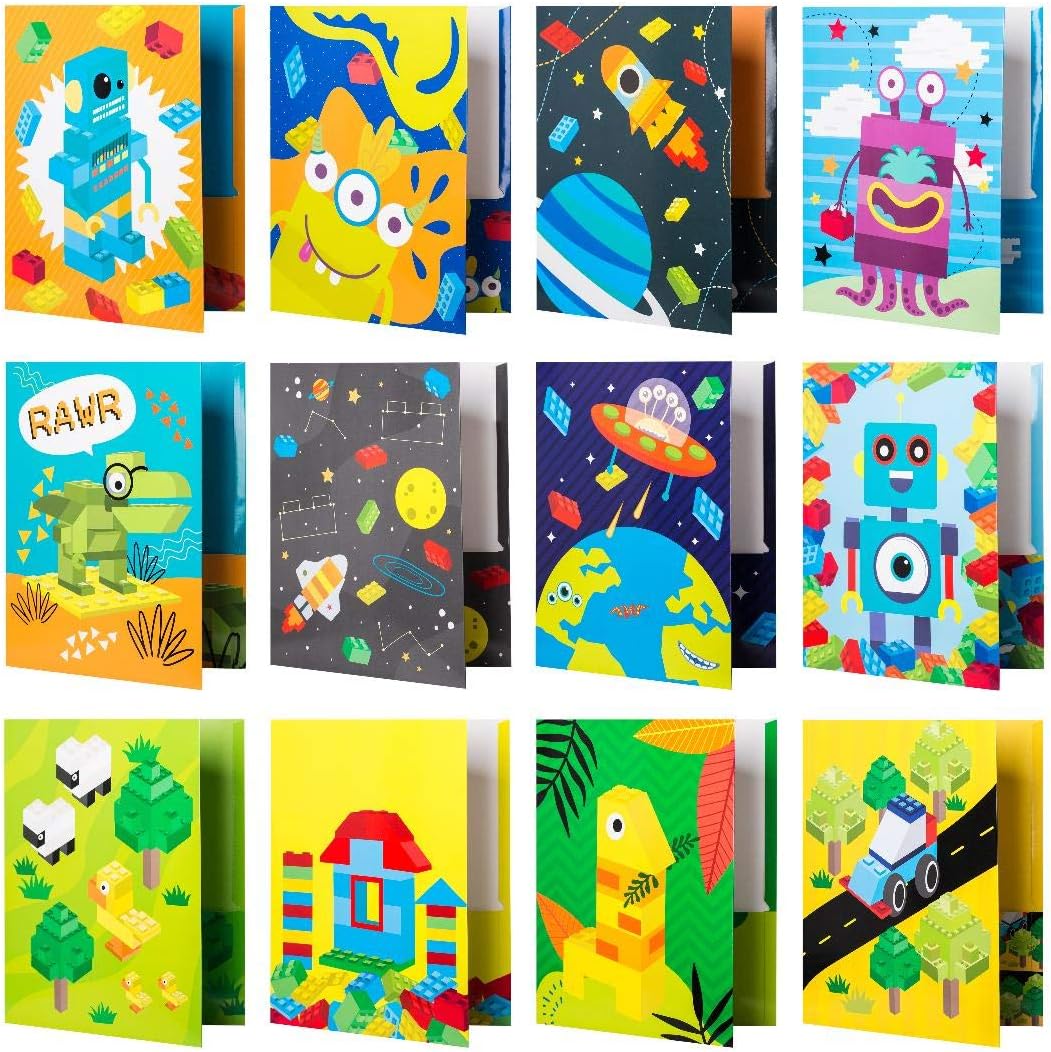 Amazon.com : Fun Express Pocket Folders Bulk - 12 Classwork Paper ...