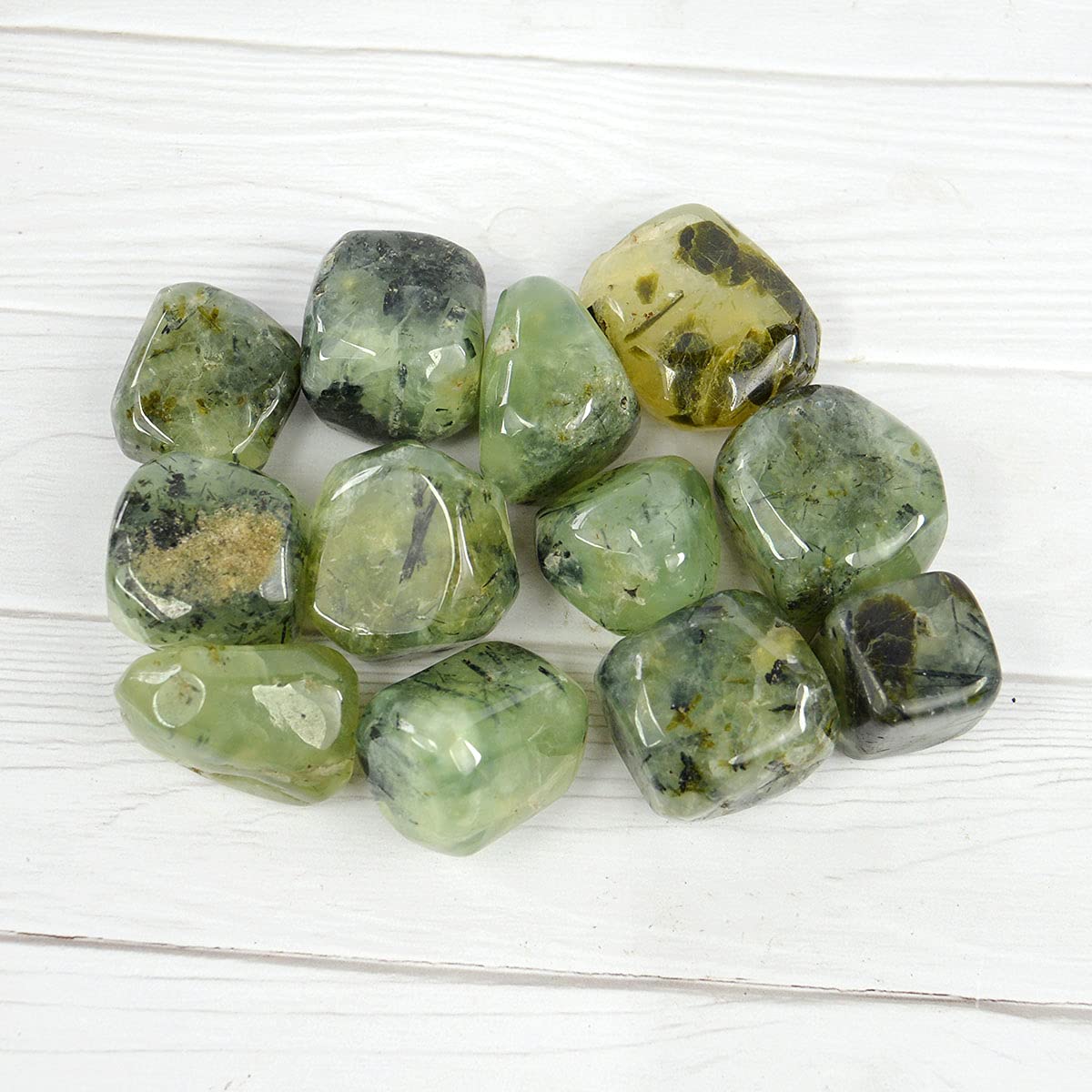 Tumbled Epidote Reiki Crystal Products Natural Epidote Prehnite Tumble