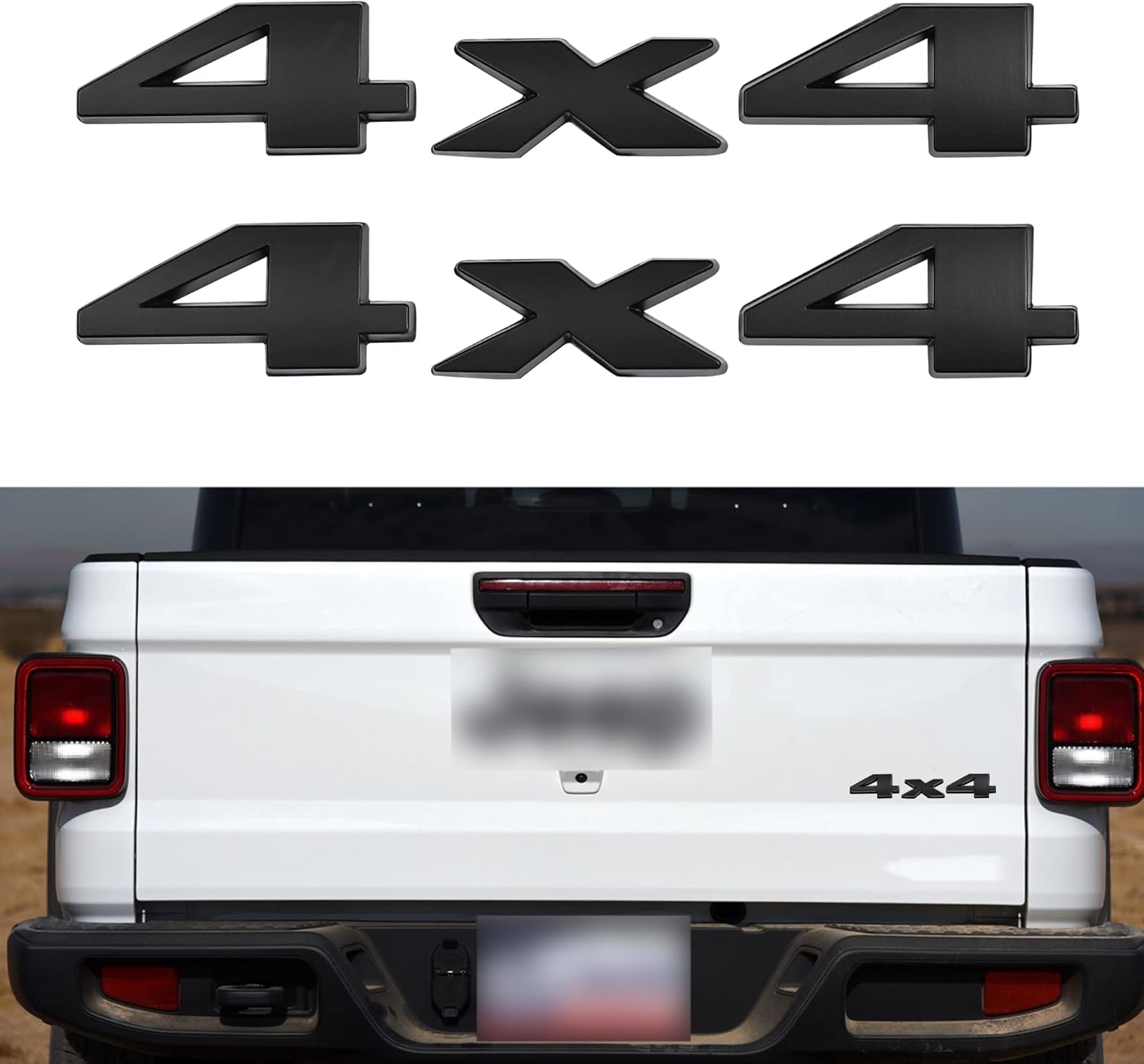 Amazon.com: TOMALL 2Pcs Auto 4X4 Emblems 3D Chrome Car Tuning Sticker ...