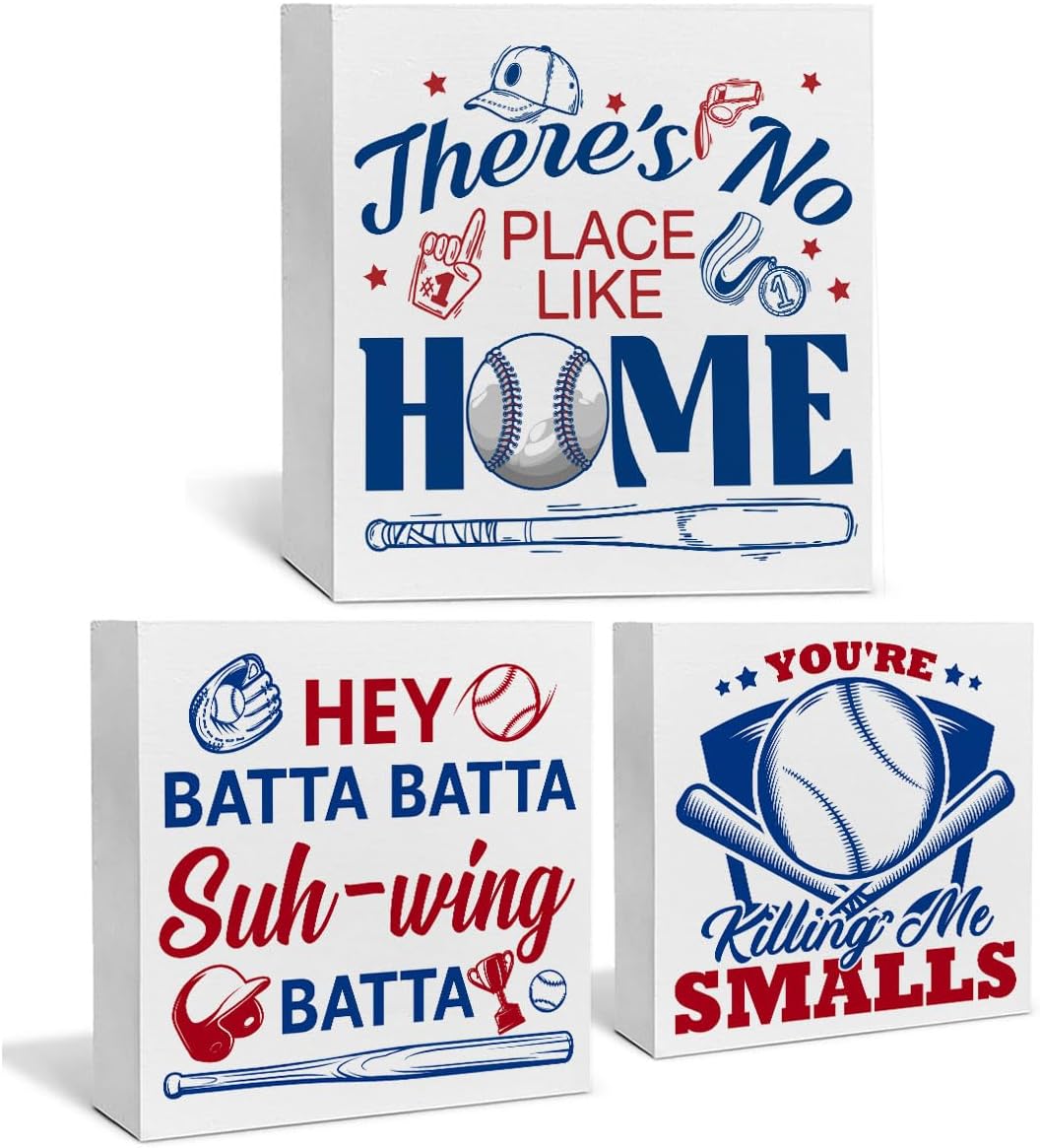 Amazon.com : Baseball Lovers Decorative Wooden Box Sign There's No ...