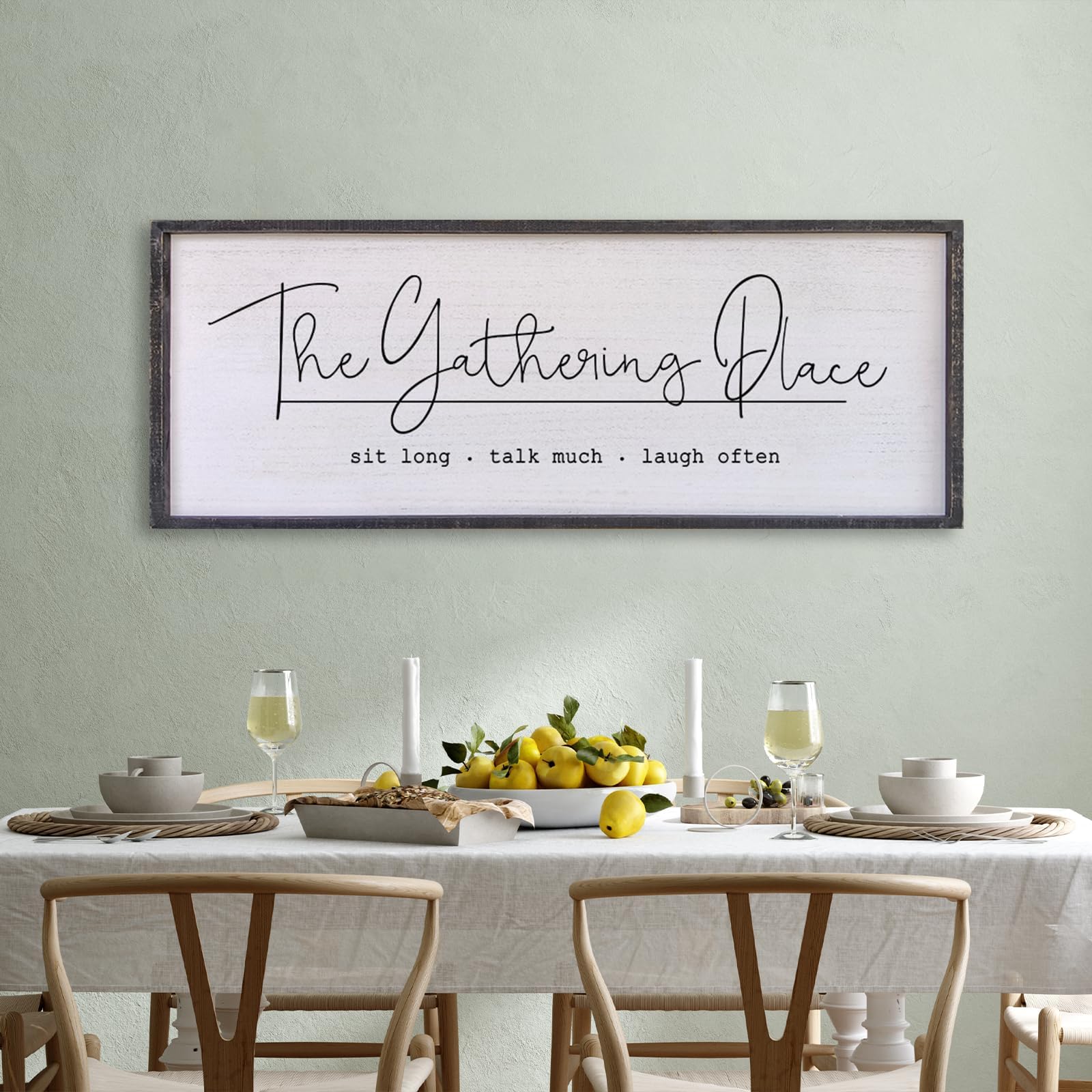 Amazon.com: Gather Signs, Family Wall Decor, Decorative Hanging Wall ...