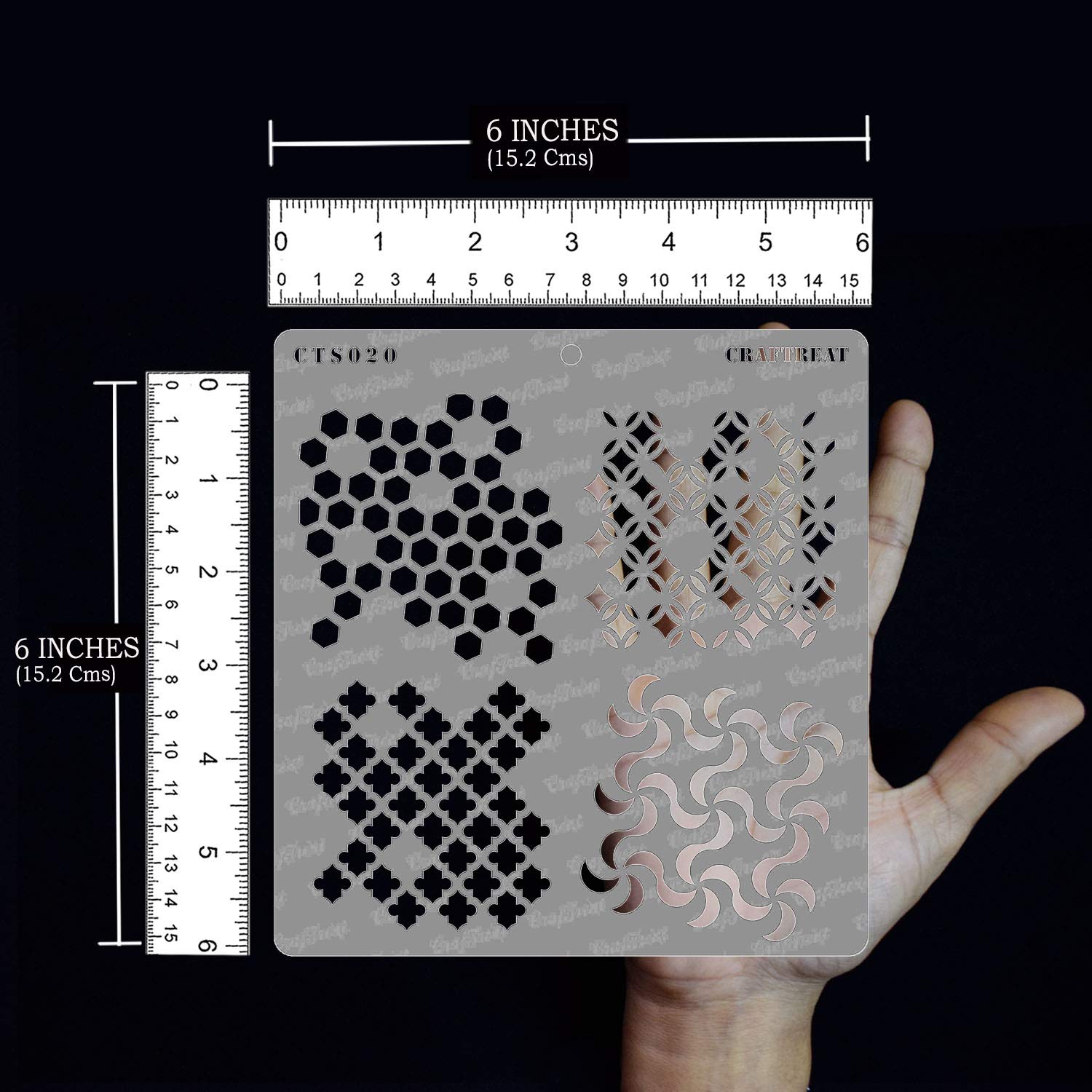 Snapklik.com : CrafTreat Reusable Distressed Stencils For Painting On ...