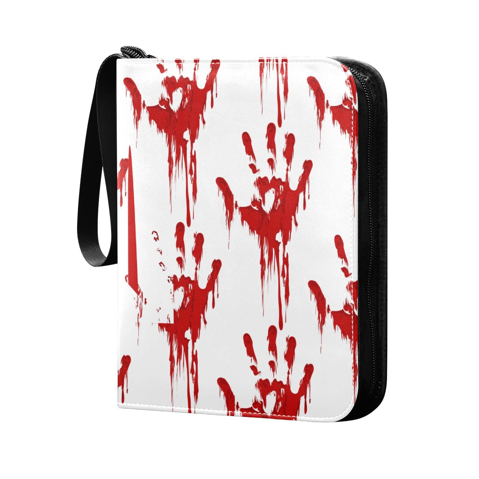 Amazon.com: Bloody Handprint Horror Card Binder 4 Pocket Trading Card ...