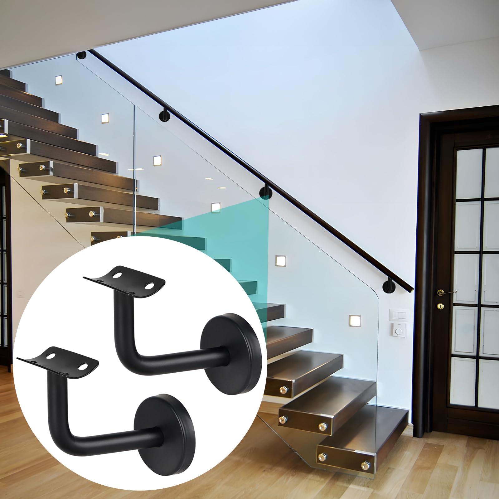 SUPAWAY Handrail Holder Handrail Support Stainless Steel Handrail ...