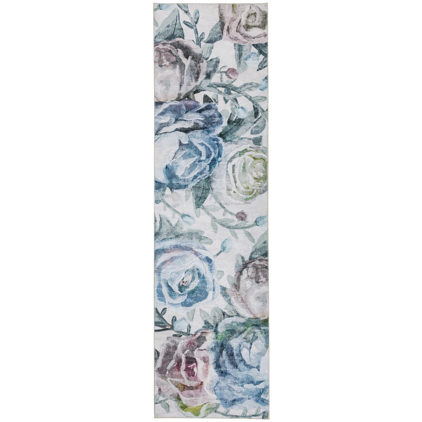 Amazon.com: DECOMALL Jasmine Machine Washable Runner, Colorful Modern ...