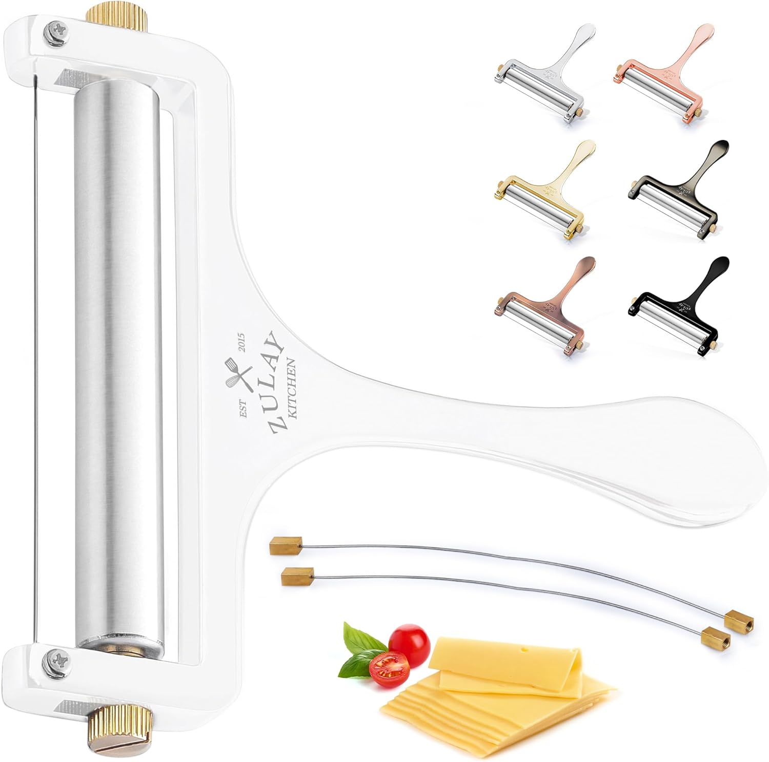 Amazon.com: Zulay Kitchen Stainless Steel Wire Cheese Slicer ...