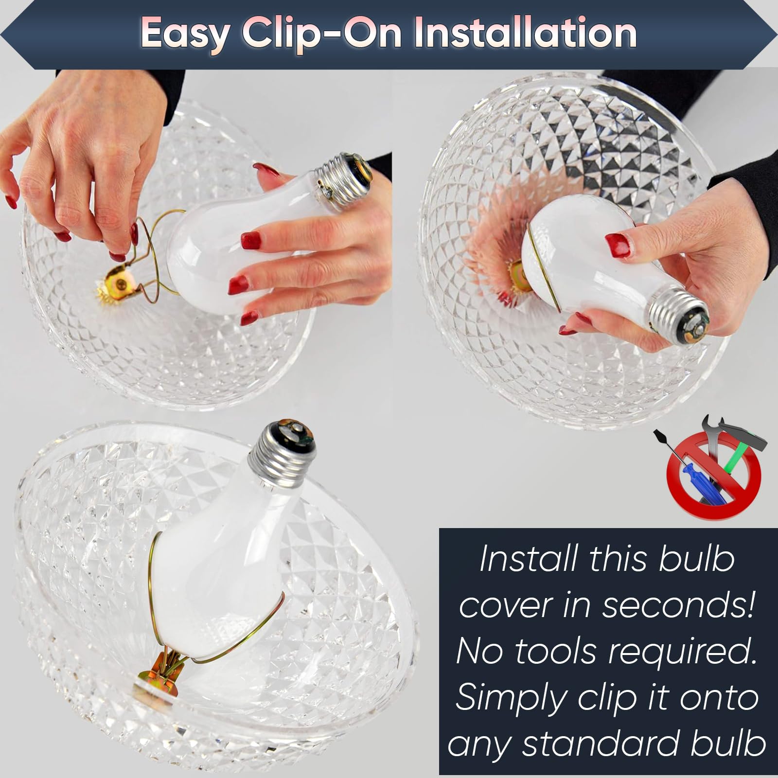 Clip On Bulb Ceiling Light Covers