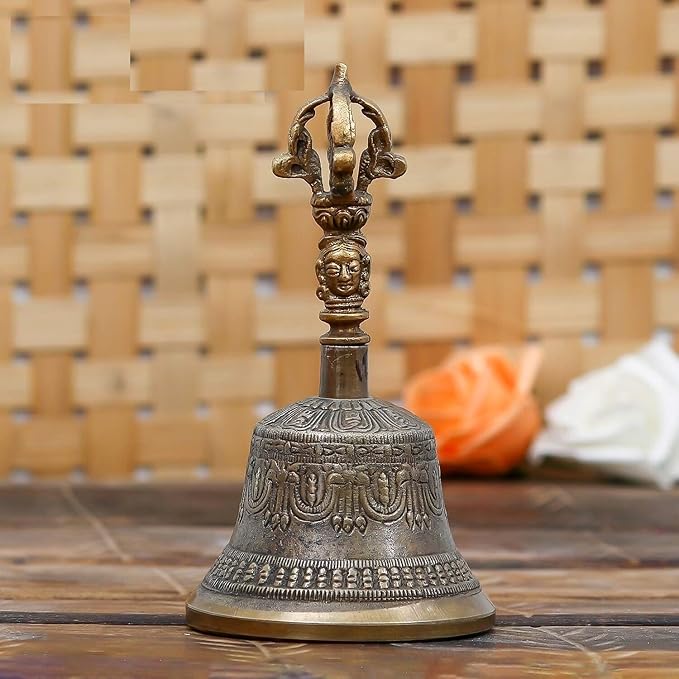 PARTHPOOJA Ashtadhatu Temple Bell Brass Ghanti for Home Big Size Items ...