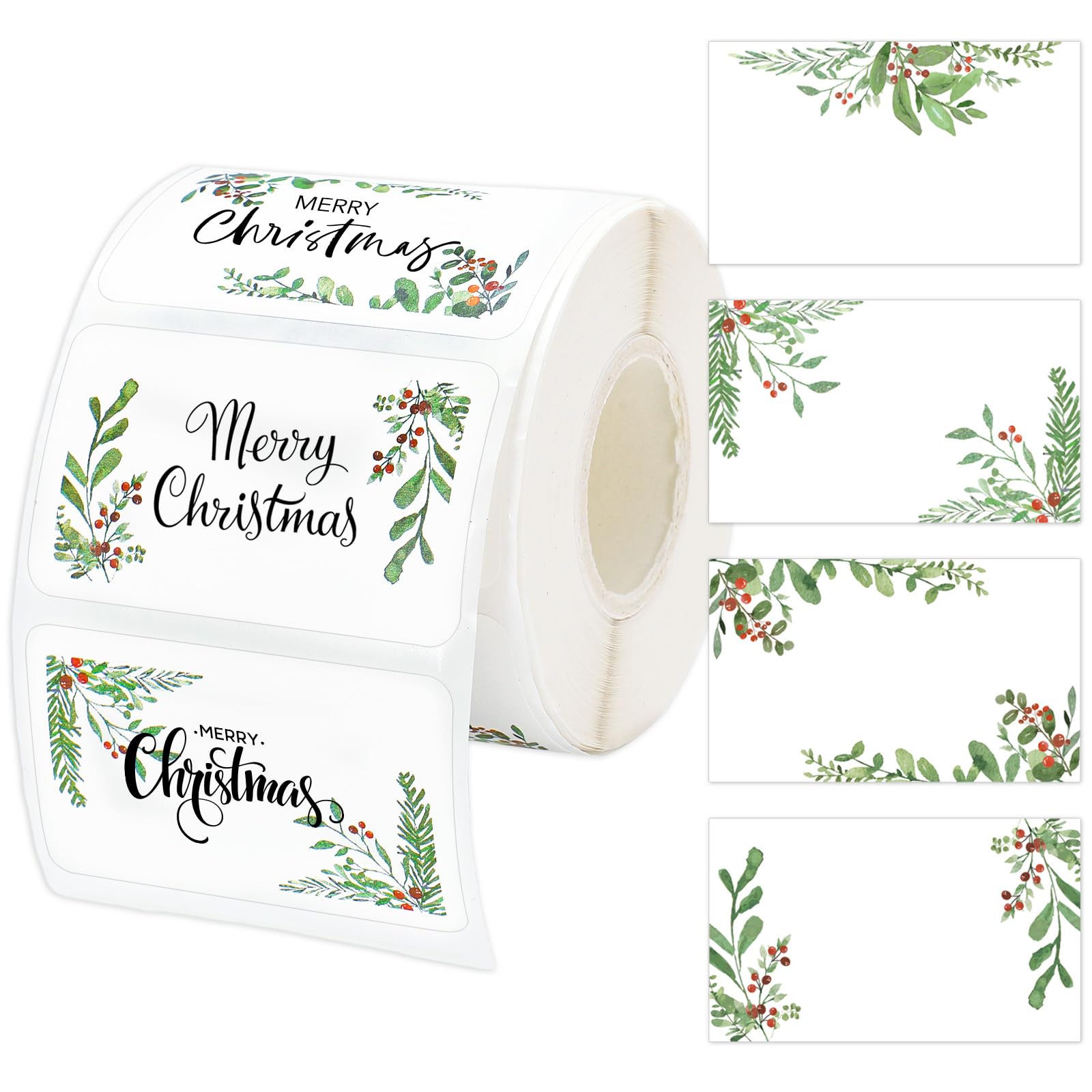 Amazon.com: Whaline Winter Direct Thermal Labels Xmas Holly Berry ...