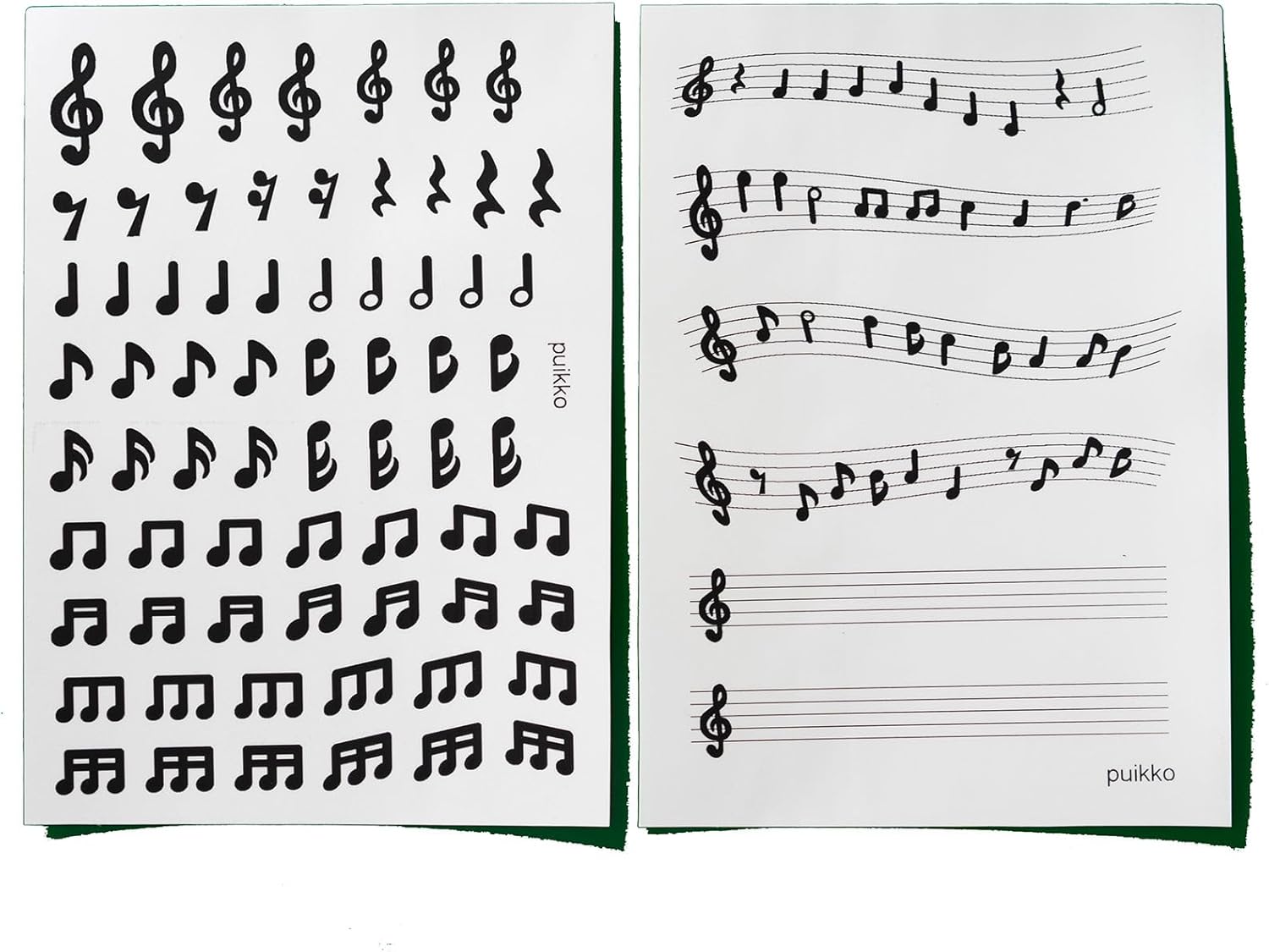 Amazon.co.jp: puikko 透明シール 音符・休符（A6判x2） : 文房具・オフィス用品