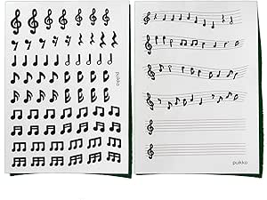 Amazon.co.jp: puikko 透明シール 音符・休符（A6判x2） : 文房具・オフィス用品