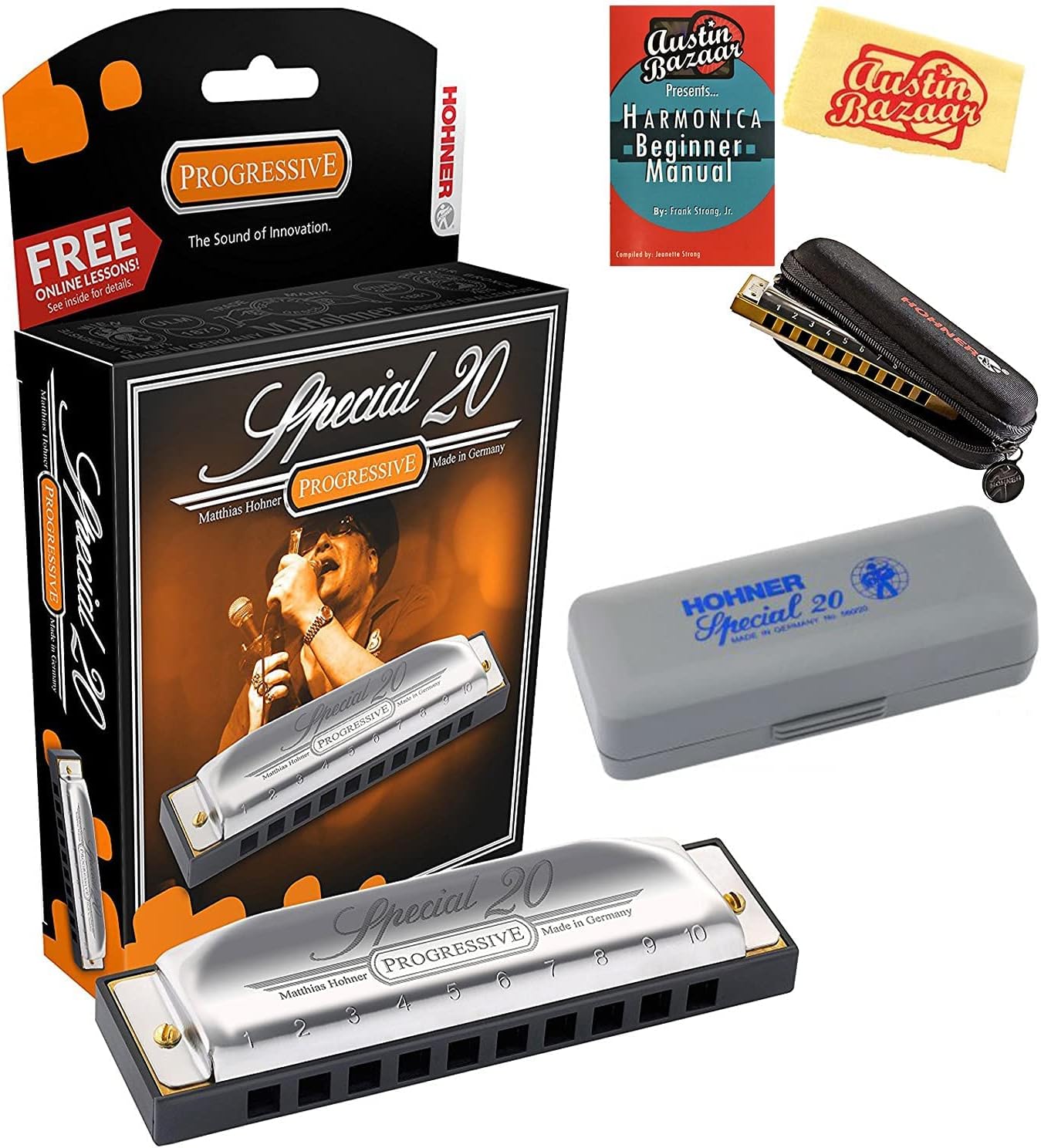 Amazon.com: Hohner PBH7 Piedmont Blues Harmonica Set - 7-Pack : Musical ...